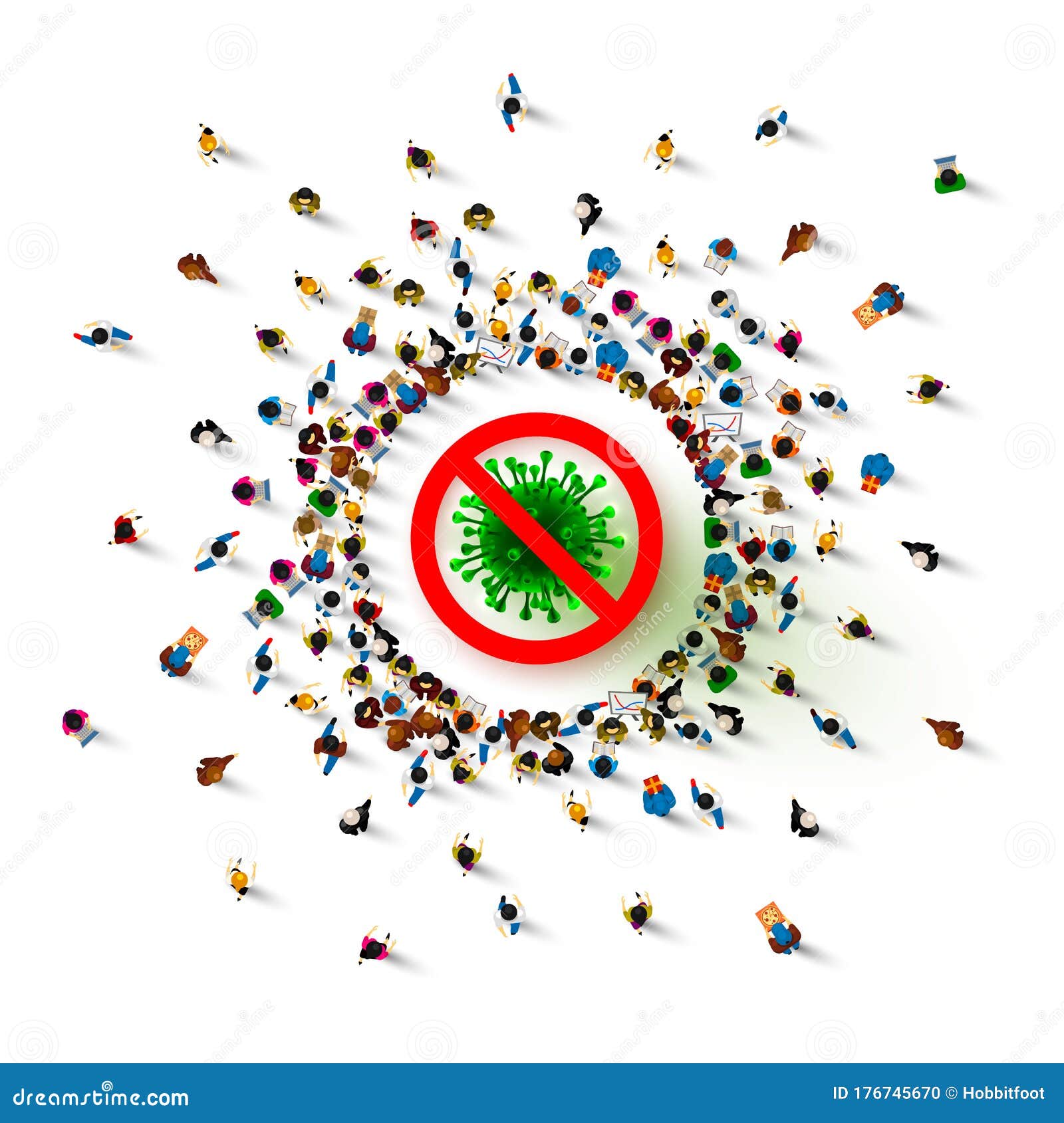 People Danger Stop Virus, Stop Spread Epidemic. Stock Vector ...