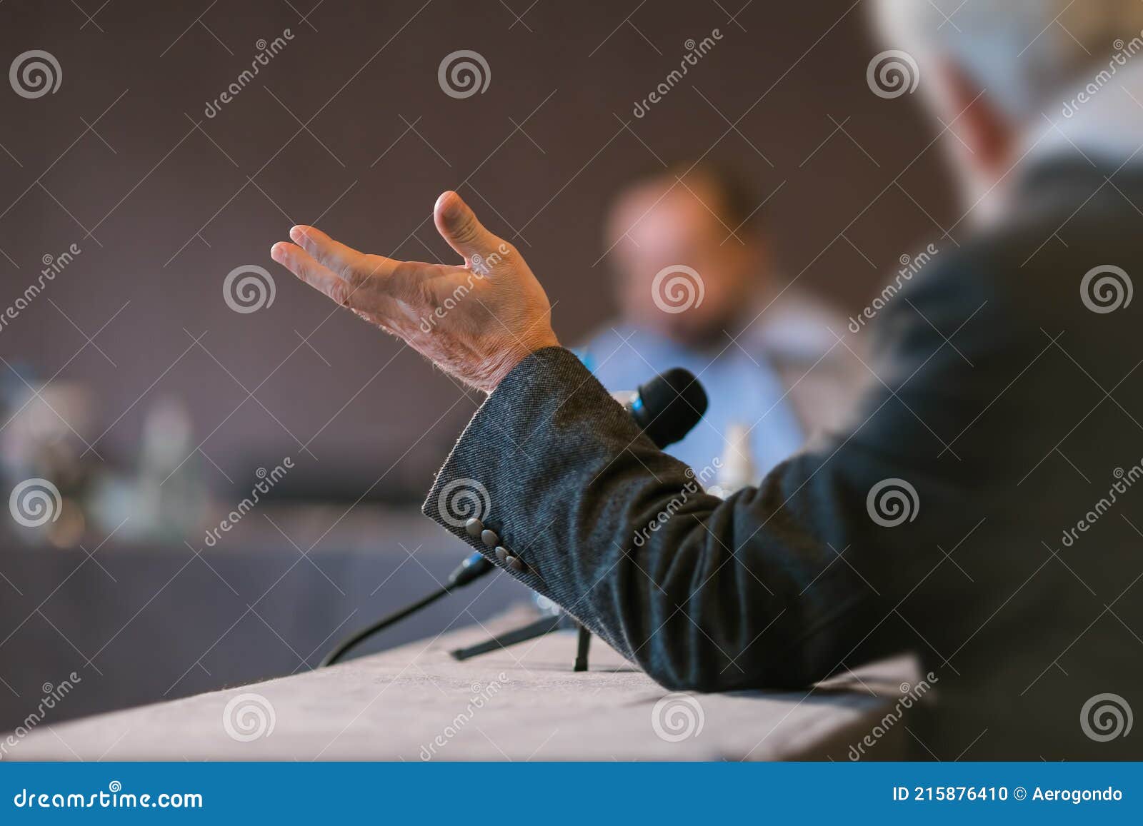 People Debating at Business Presentation Stock Photo - Image of hand ...
