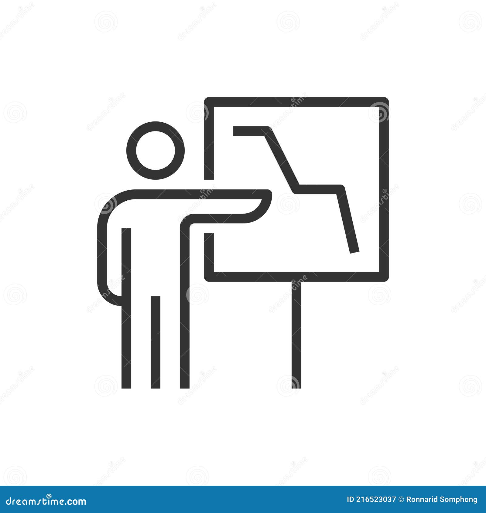 People Describe Icon Line Business Vector Stock Vector - Illustration ...