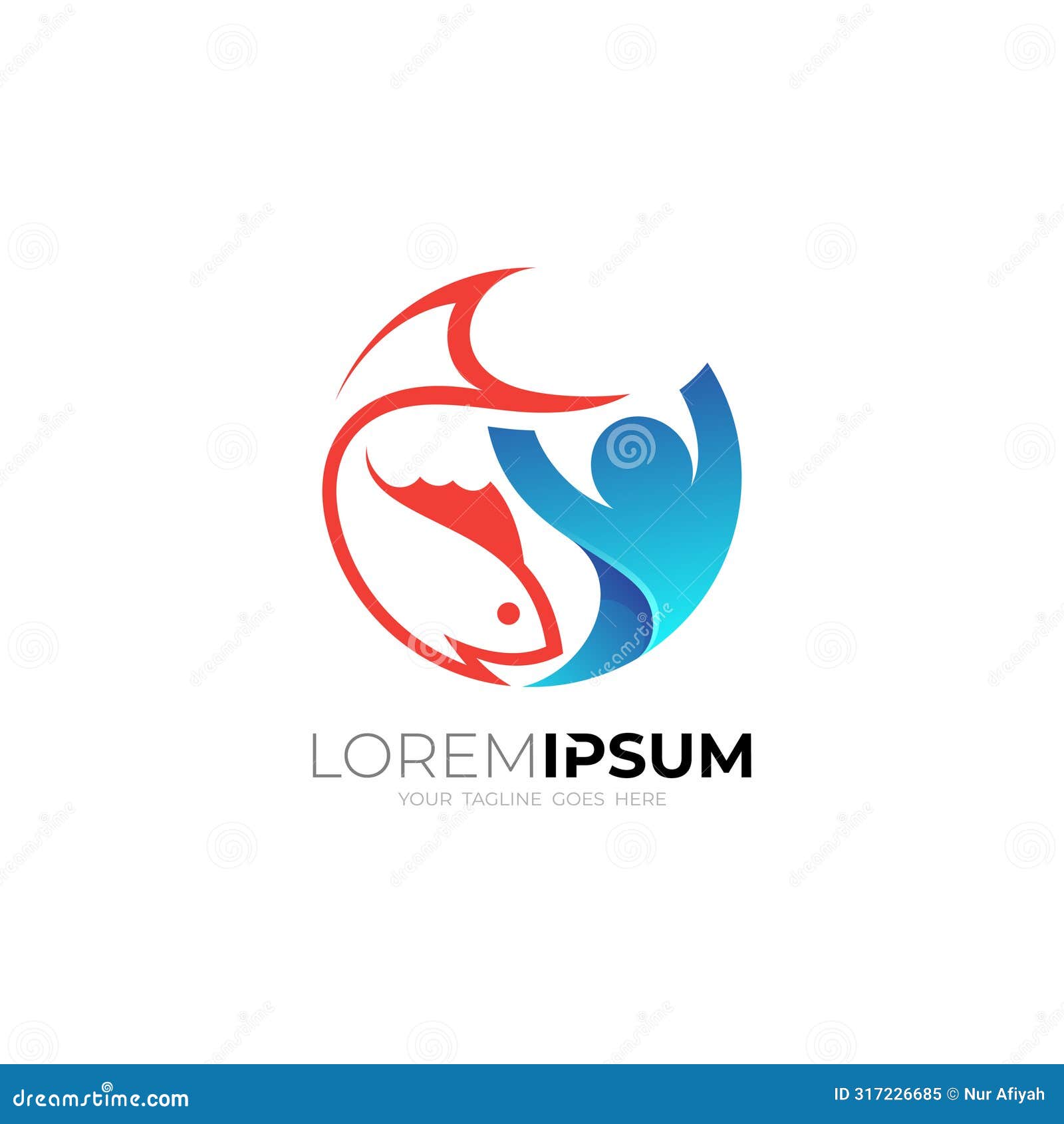 People Design and Fish Icon, Abstract Logos Stock Vector - Illustration ...
