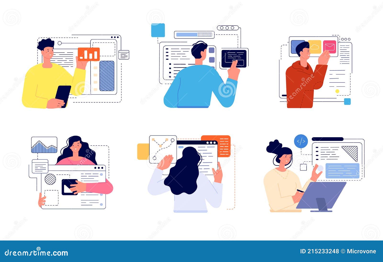 People Develop App. Web Development, Developer Easy Information Update ...