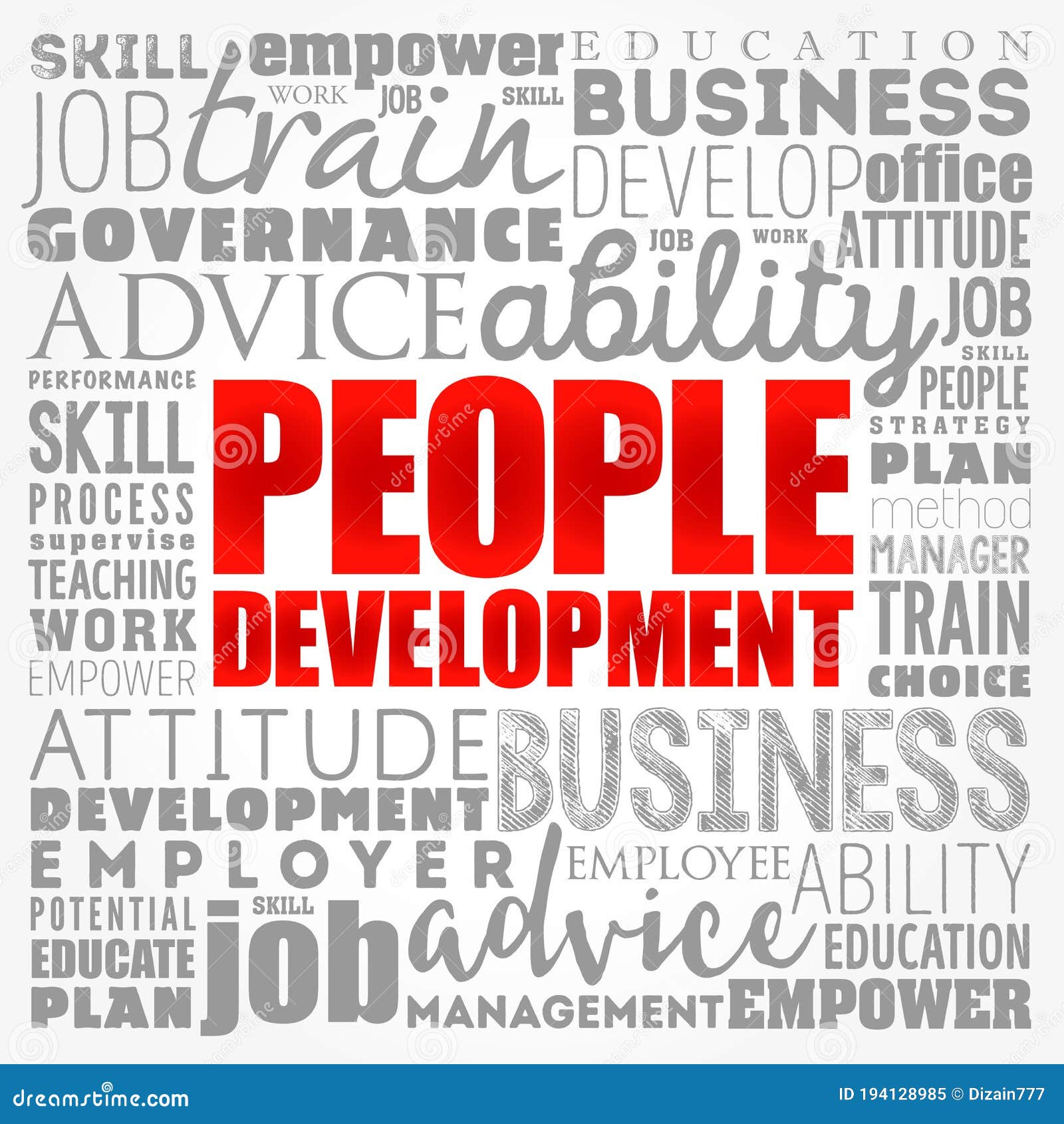 People Development Word Cloud Collage, Business Concept Background ...