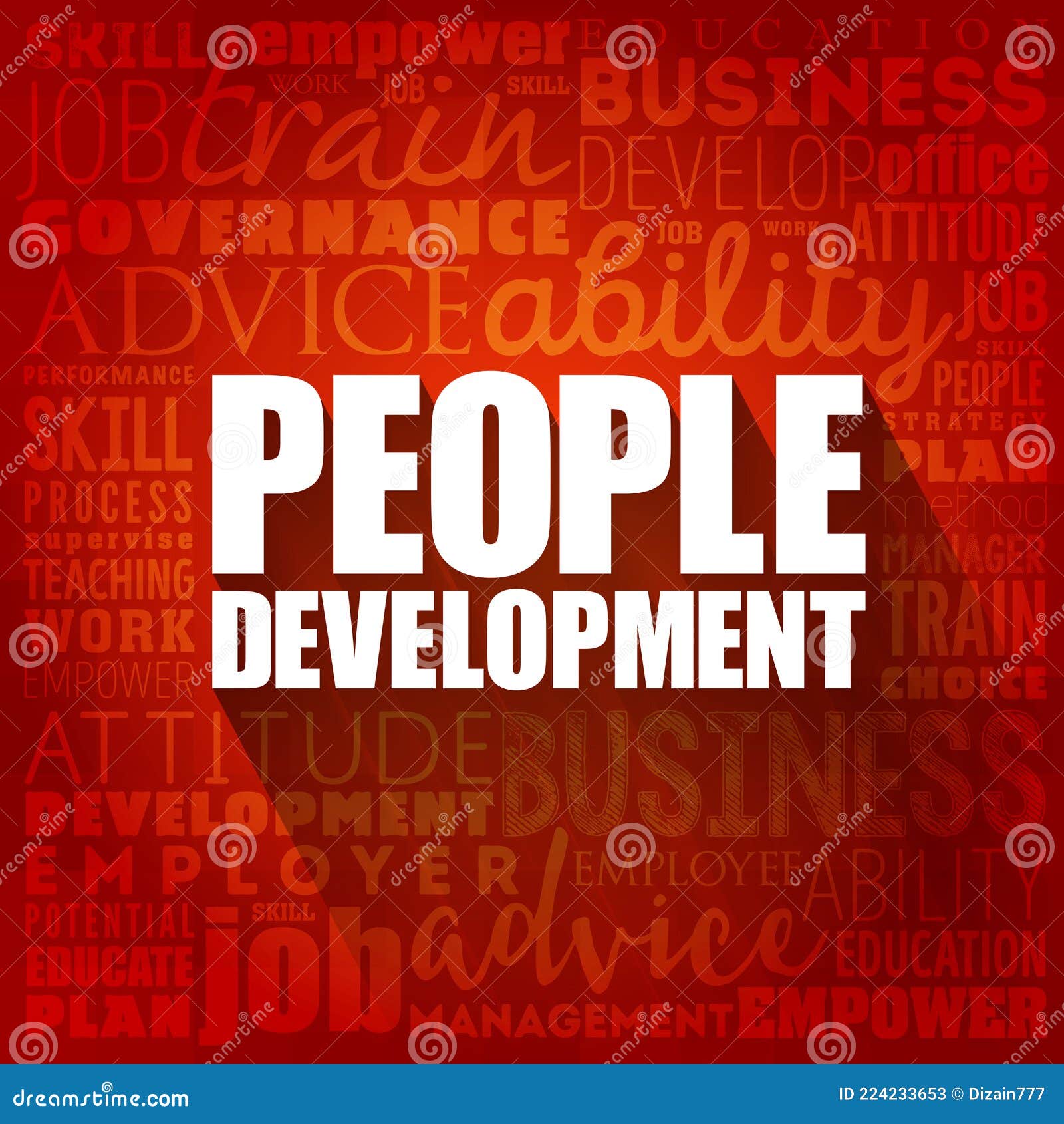People Development Word Cloud Collage, Business Concept Background ...