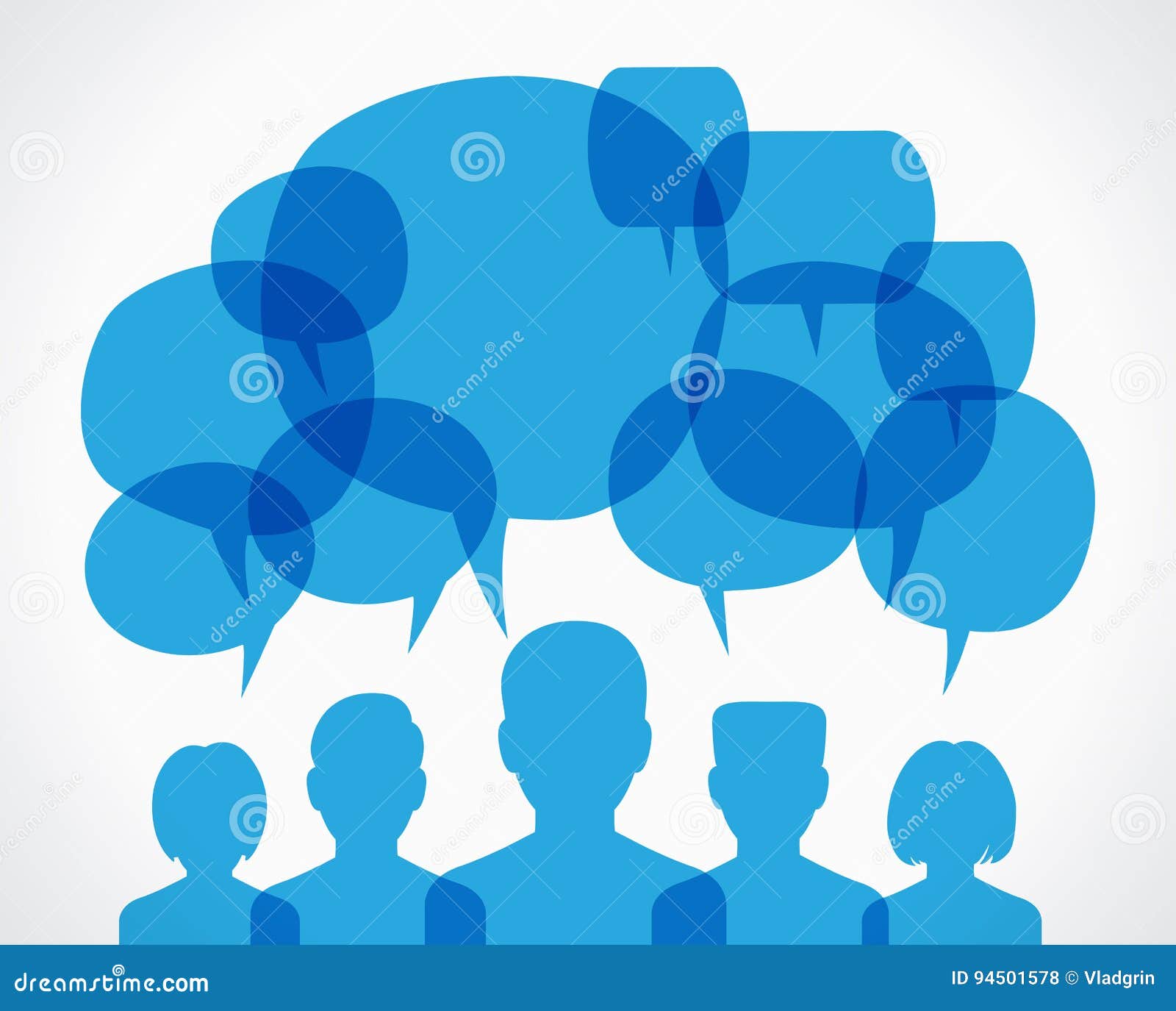 People with Dialog Speech Bubbles Stock Vector - Illustration of dialog ...