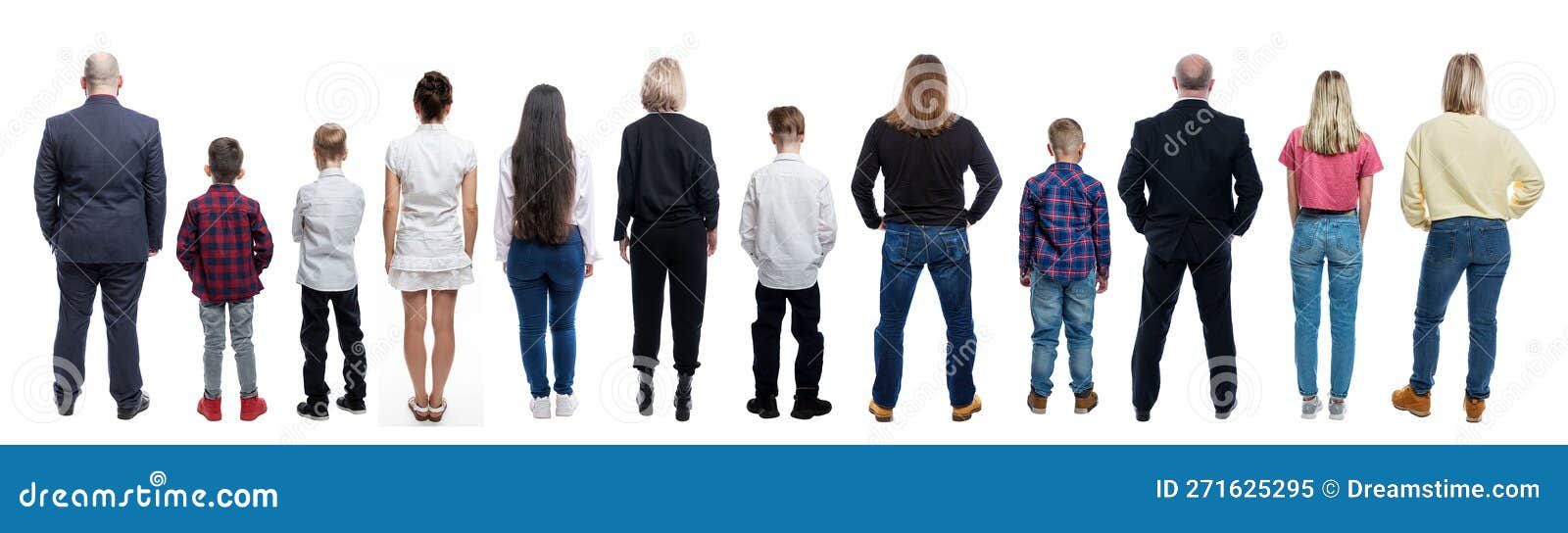 . Toy People Isolated On White Background. The Red Man Stands Apart ...