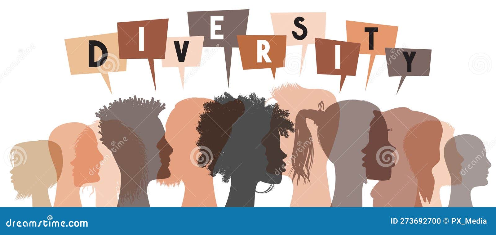 People of Different Appearance and Speech Bubbles - Diversity Concept ...