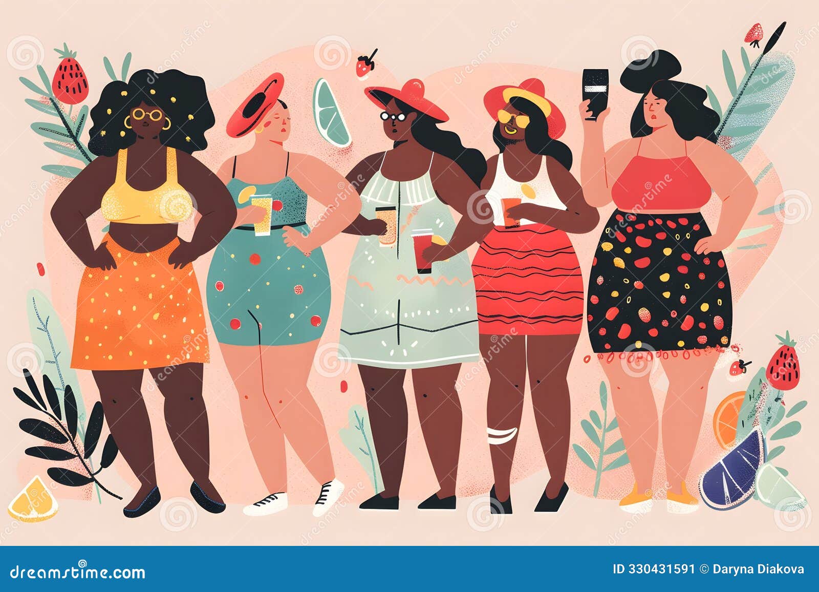 People with Different Body Types Confidently Enjoy Life, an Interracial ...