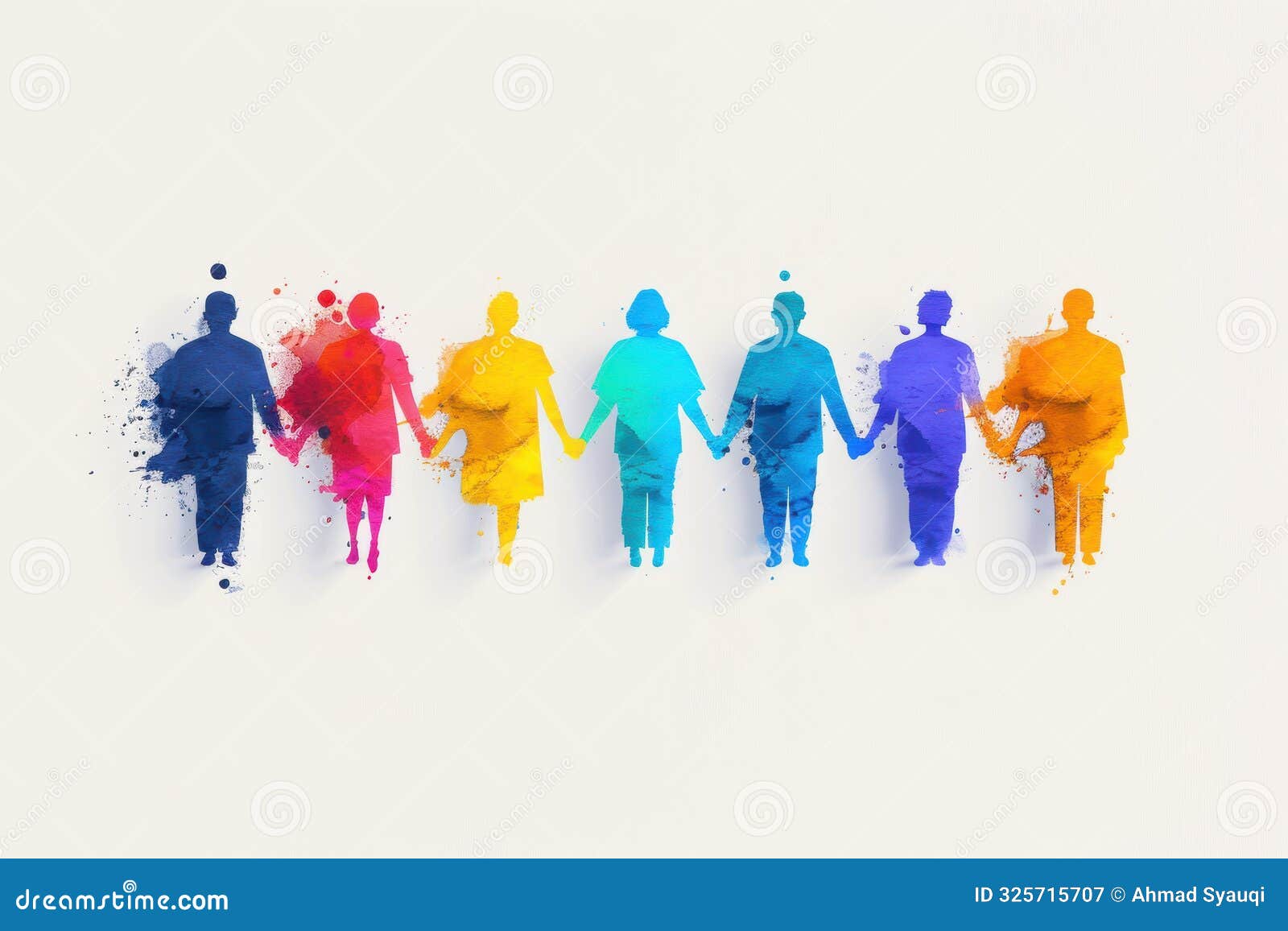 People of Different Colors Holding Hands Stock Illustration ...