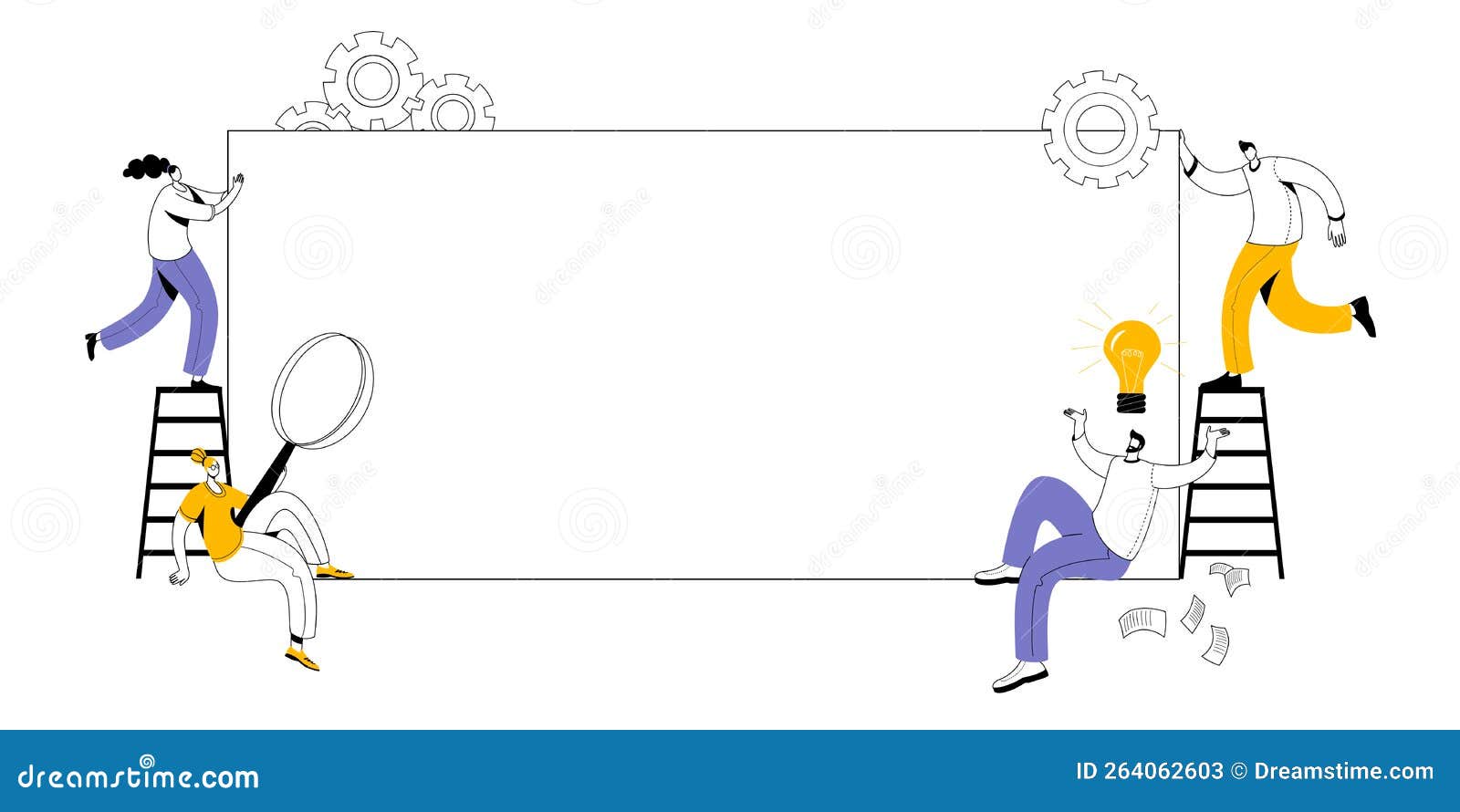 Vector Frame with Characters for Your Advertisement. Stock Vector ...