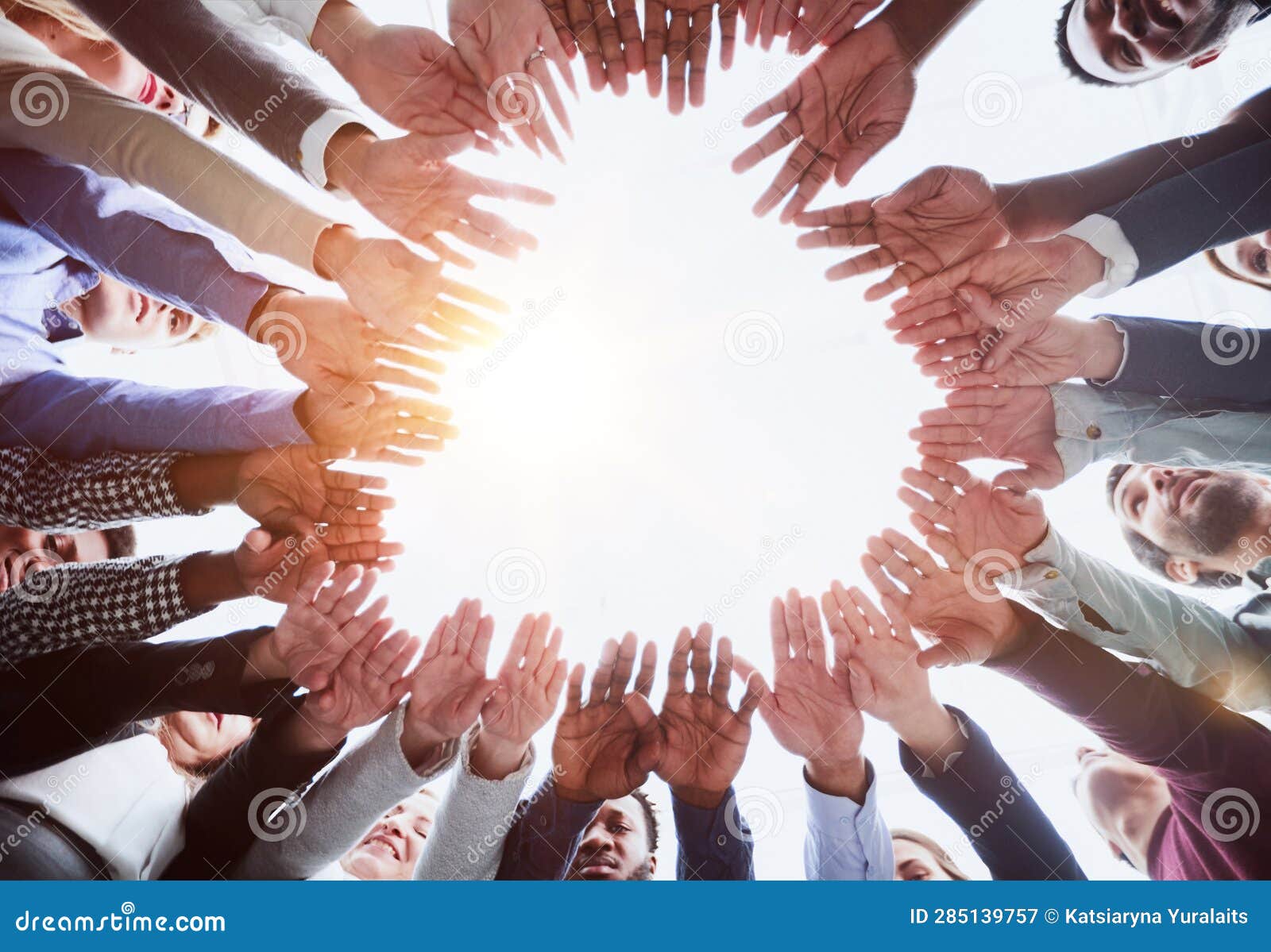 People of Different Ethnicities Uniting To Cooperate Together Stock ...