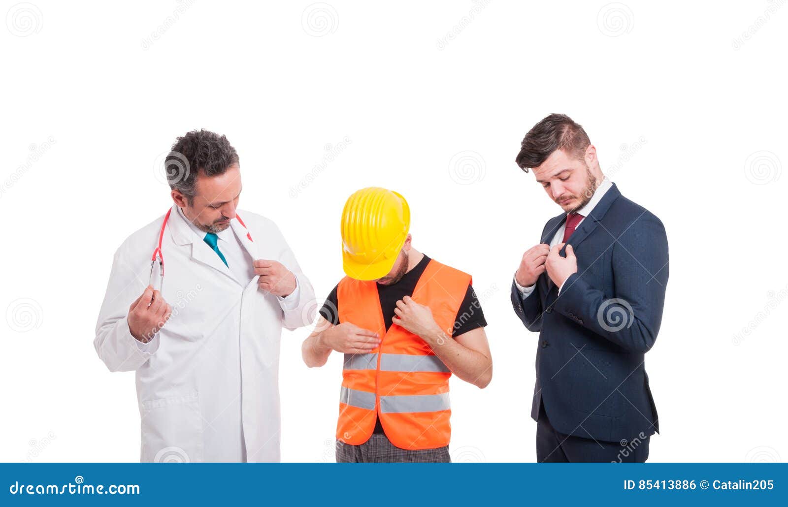 People with Different Jobs Getting Ready for Work Stock Photo - Image ...