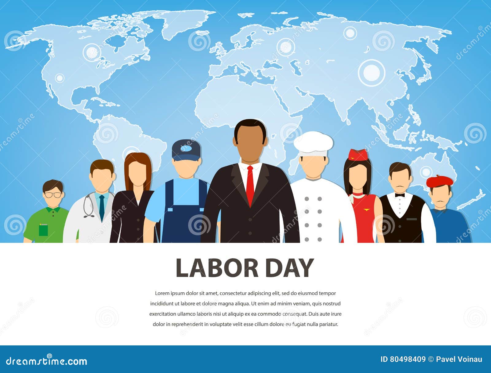 International Labor Day. Set Of People Characters With Actual Important ...
