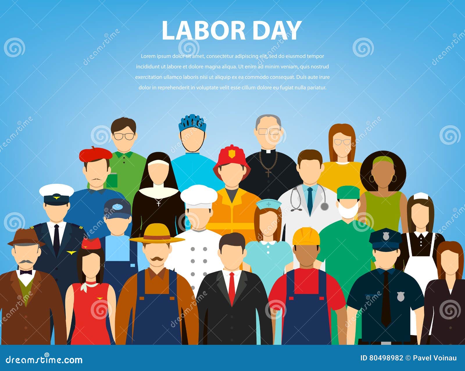 International Labor Day. Set People Characters Actual Important ...
