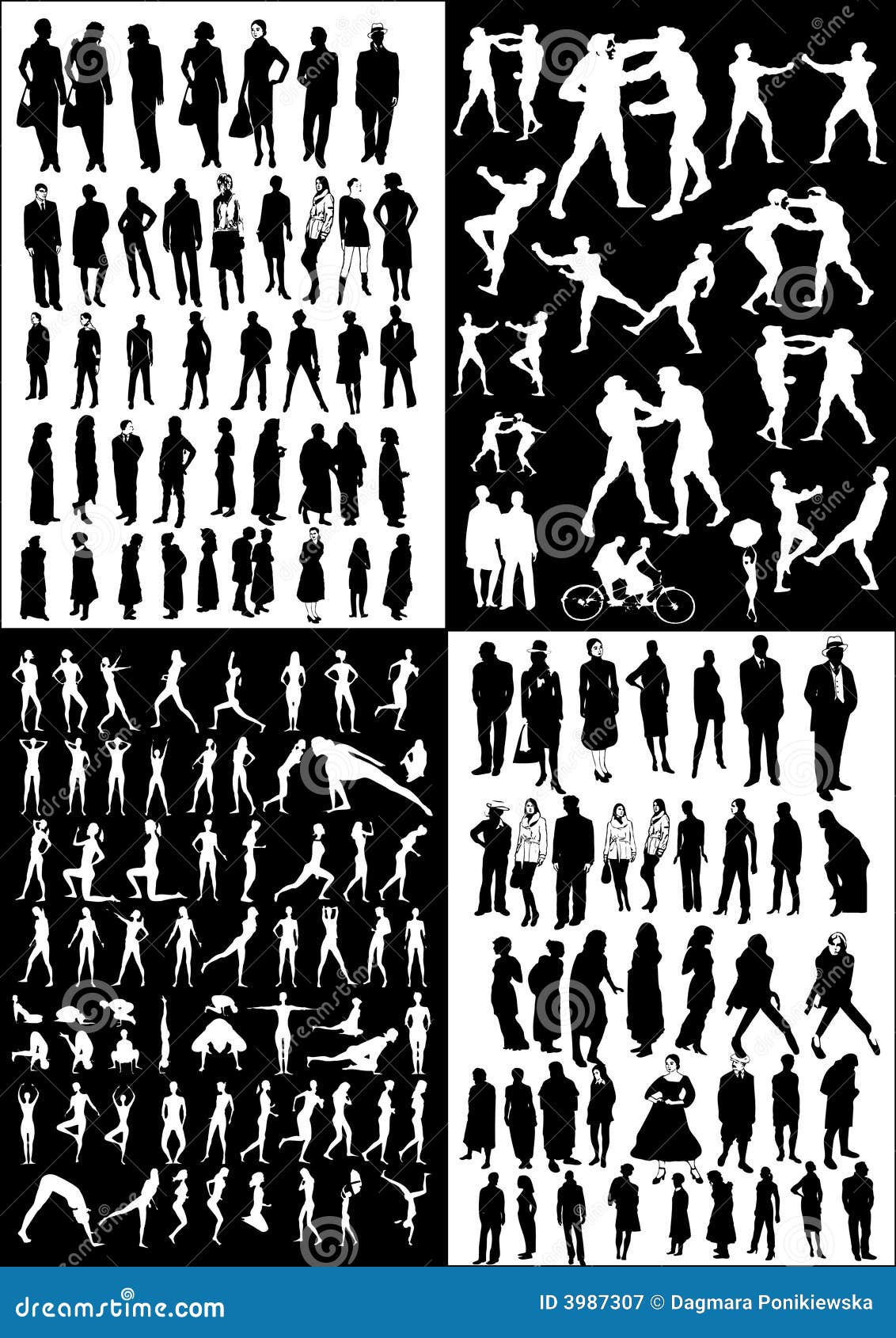 People - different poses stock vector. Illustration of profession - 3987307