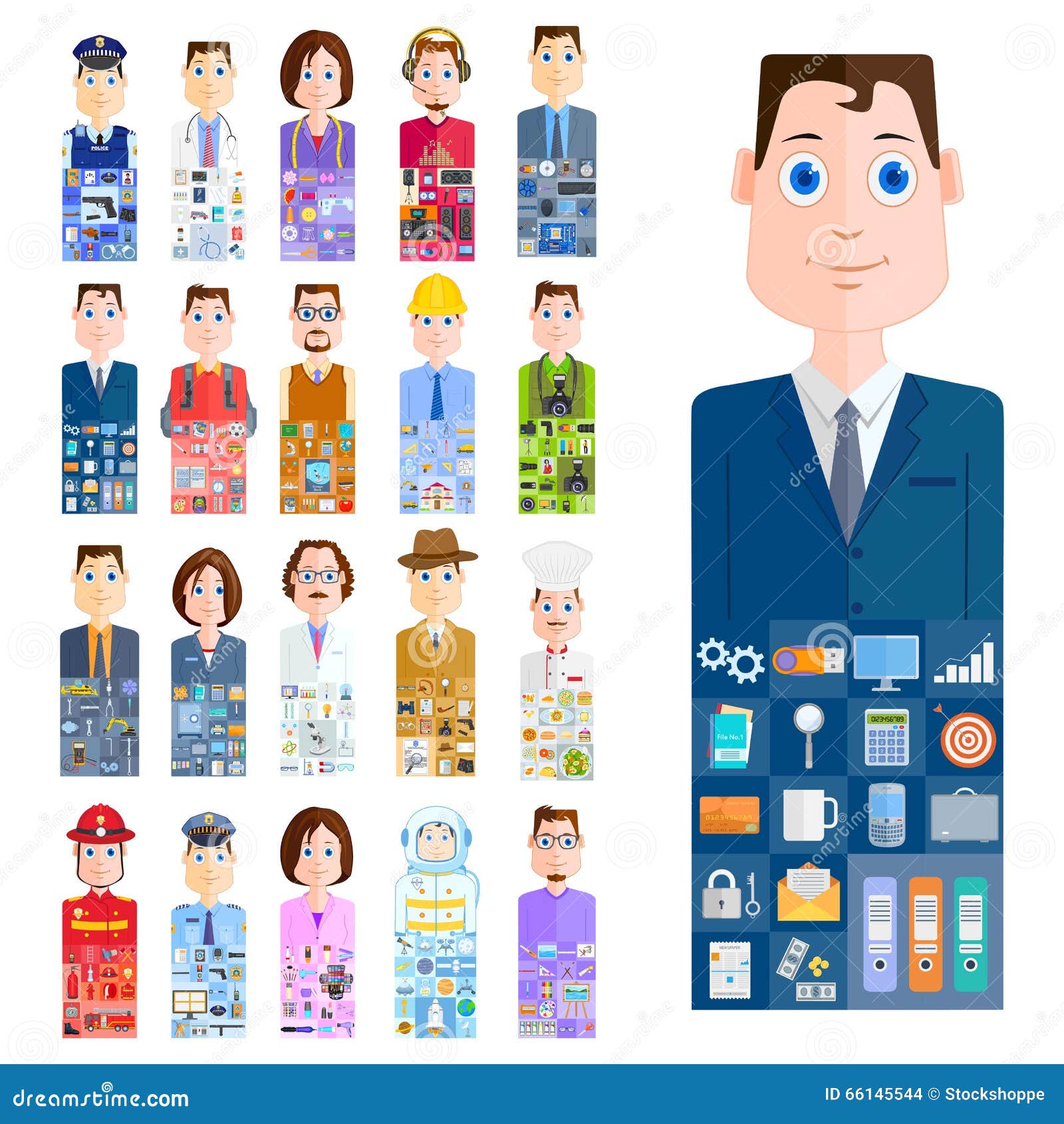 People of Different Profession Stock Vector - Illustration of engineer ...