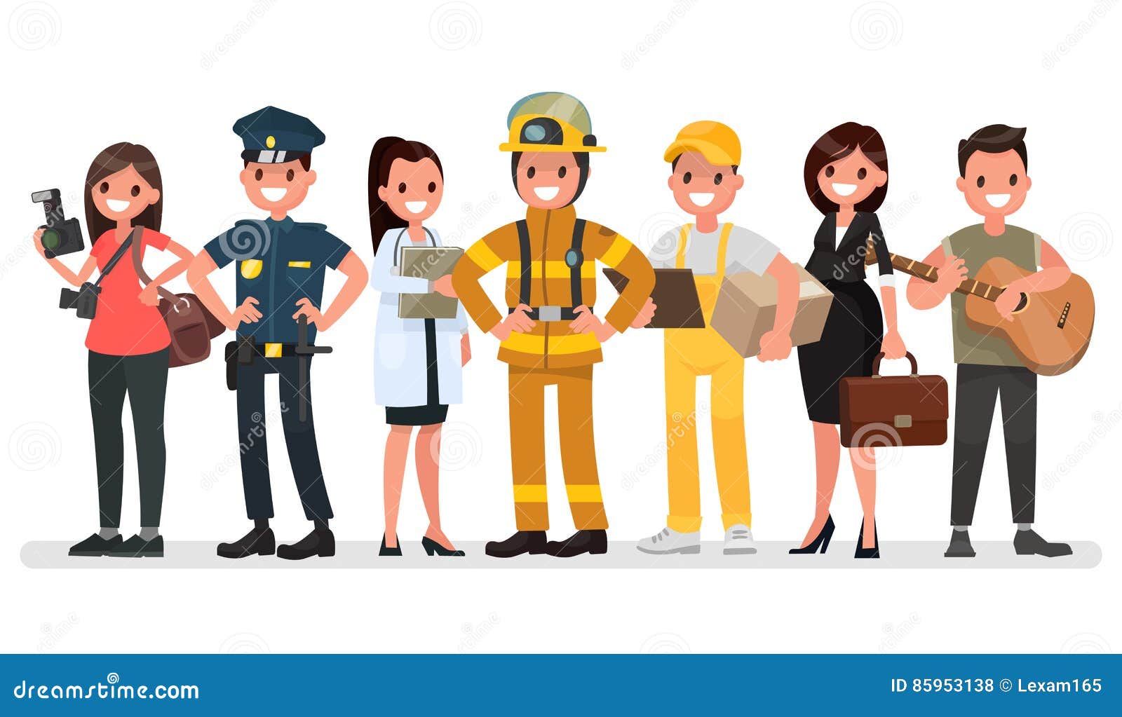 People of Different Professions. Labor Day Stock Illustration ...