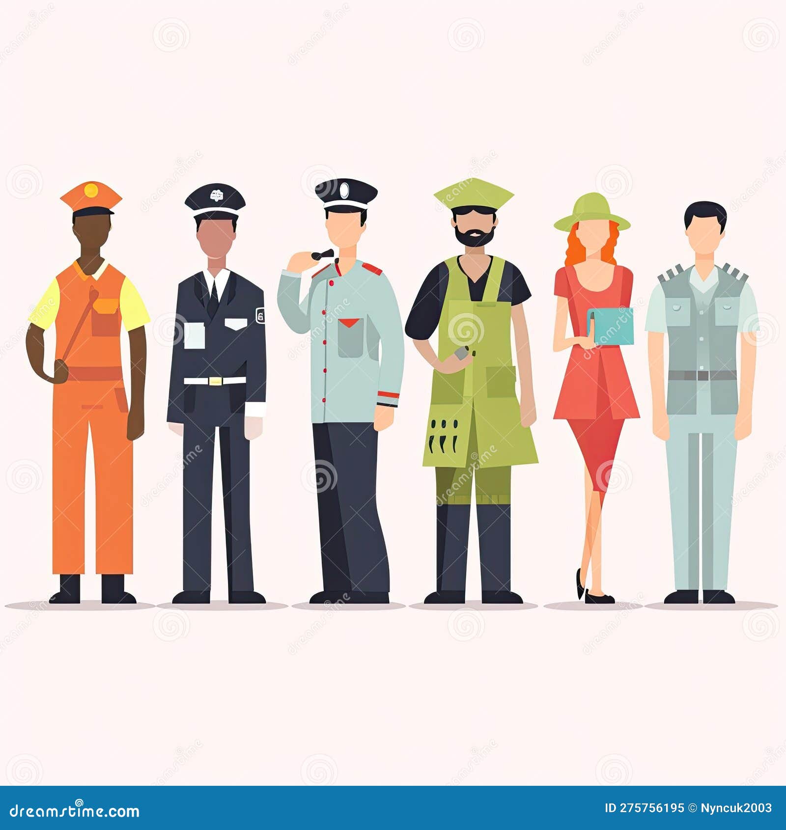 People of Different Professions in Vector Style, Professions of the ...
