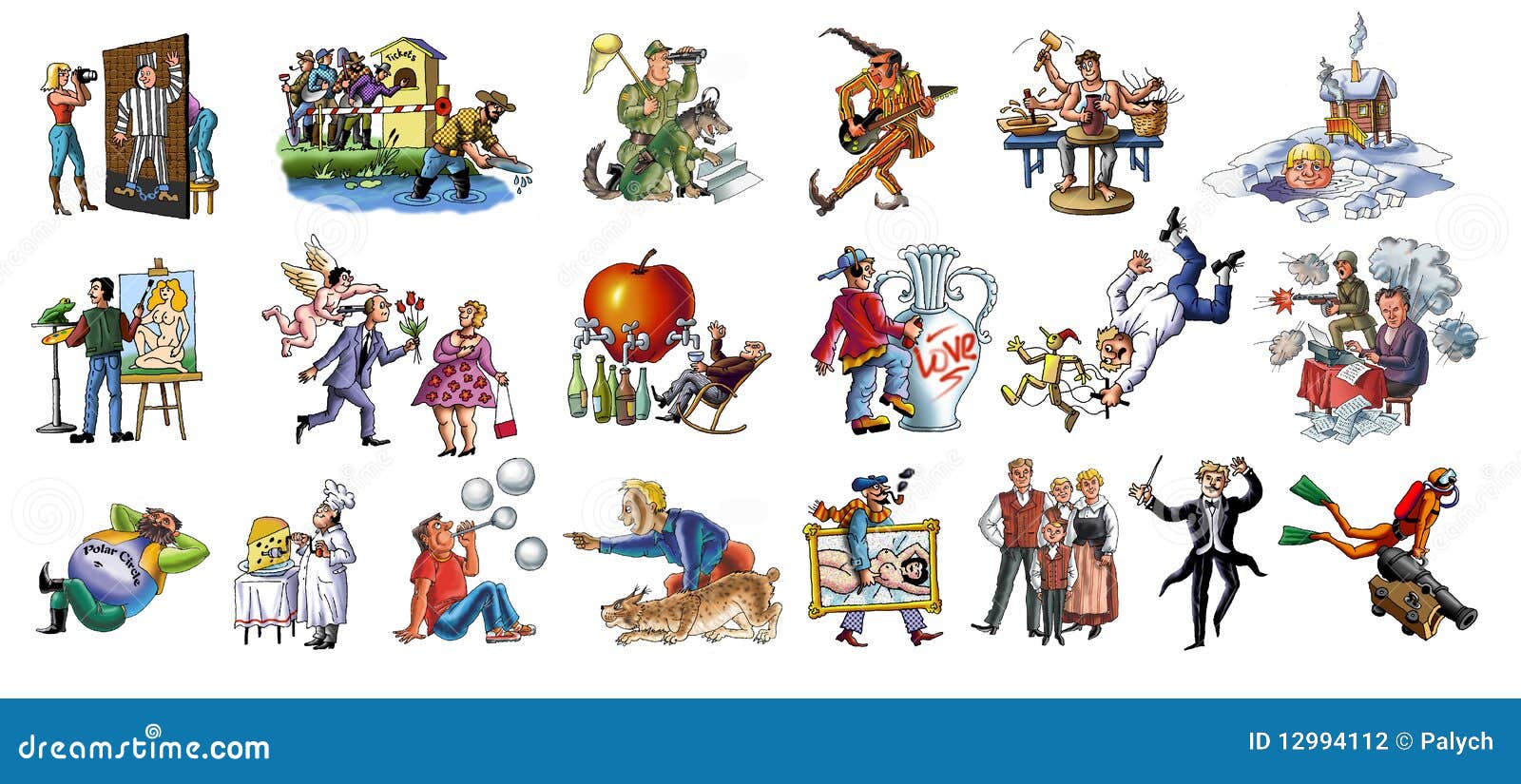People of Different Trades_2 Stock Illustration - Illustration of joke ...