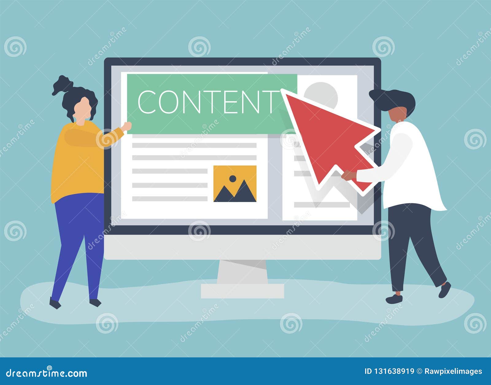 People with Digital Content Creation Concept Stock Vector ...