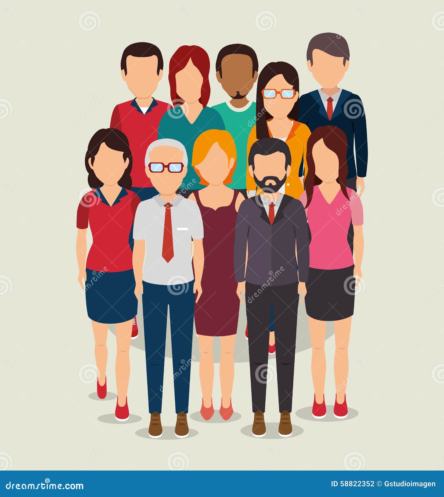 People digital design. stock vector. Illustration of silhouette - 58822352