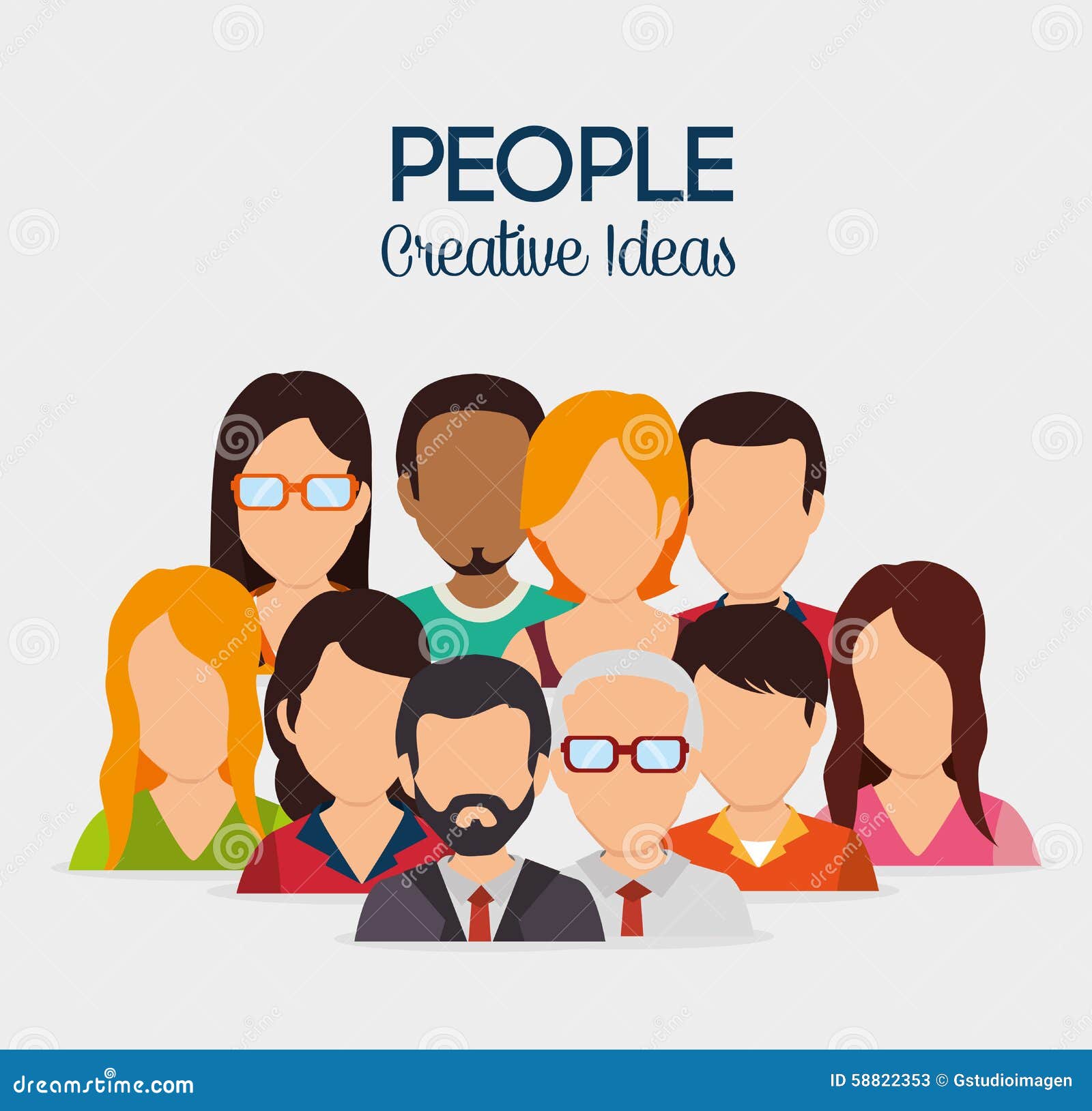 People digital design. stock vector. Illustration of user - 58822353