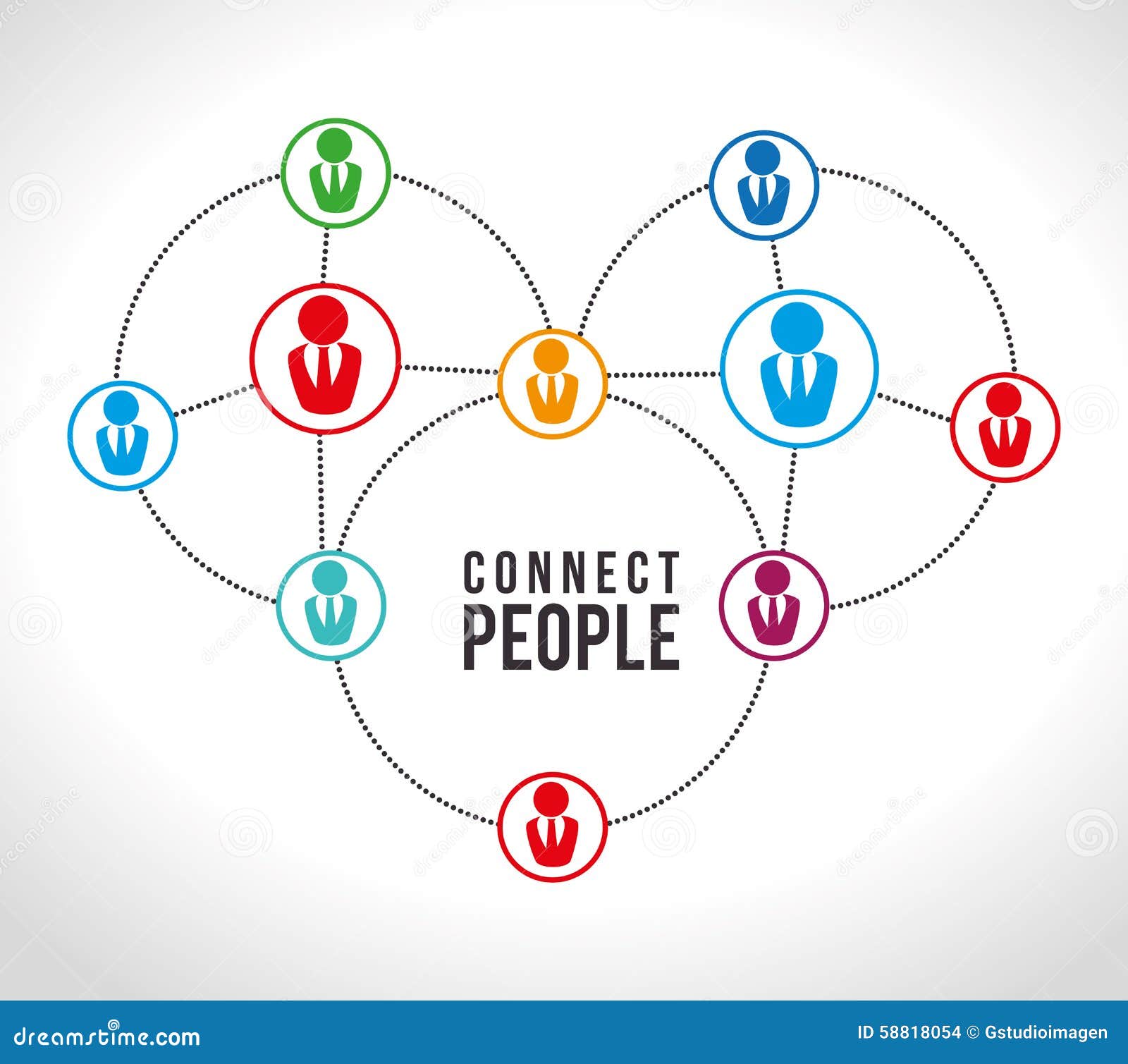 People digital design. stock vector. Illustration of head - 58818054