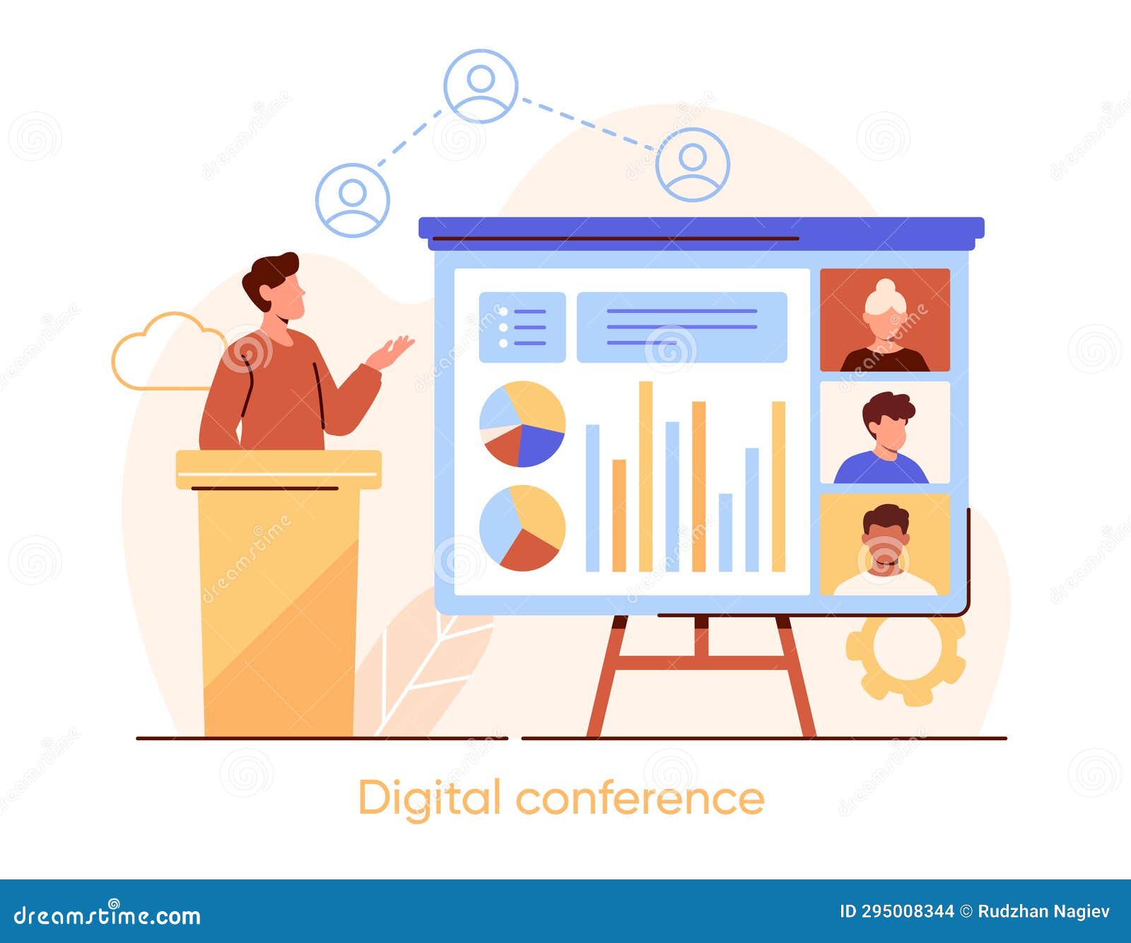 People with Digital Education Vector Concept Stock Vector ...