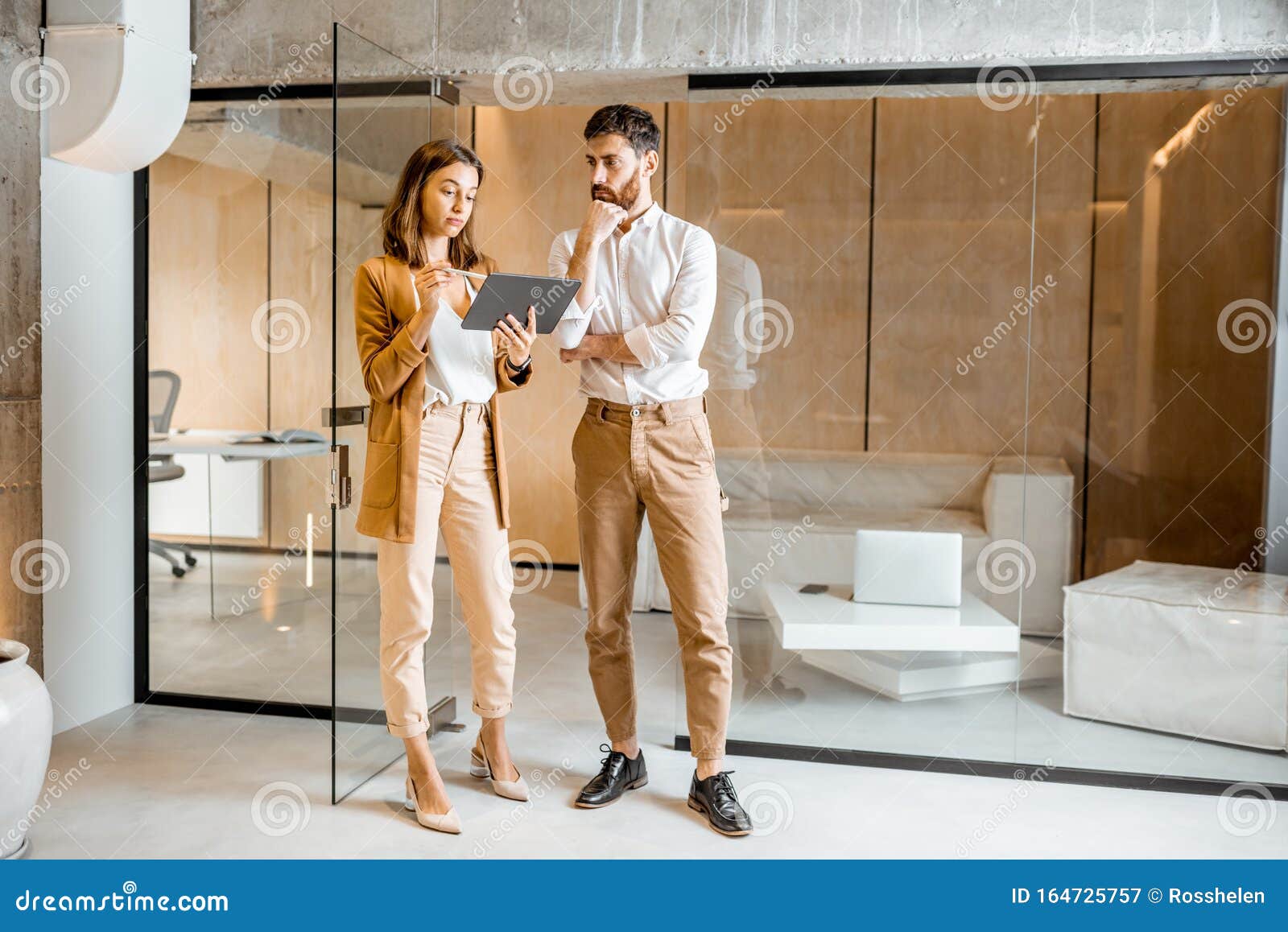 People with Digital Tablet in the Studio Stock Image - Image of ...