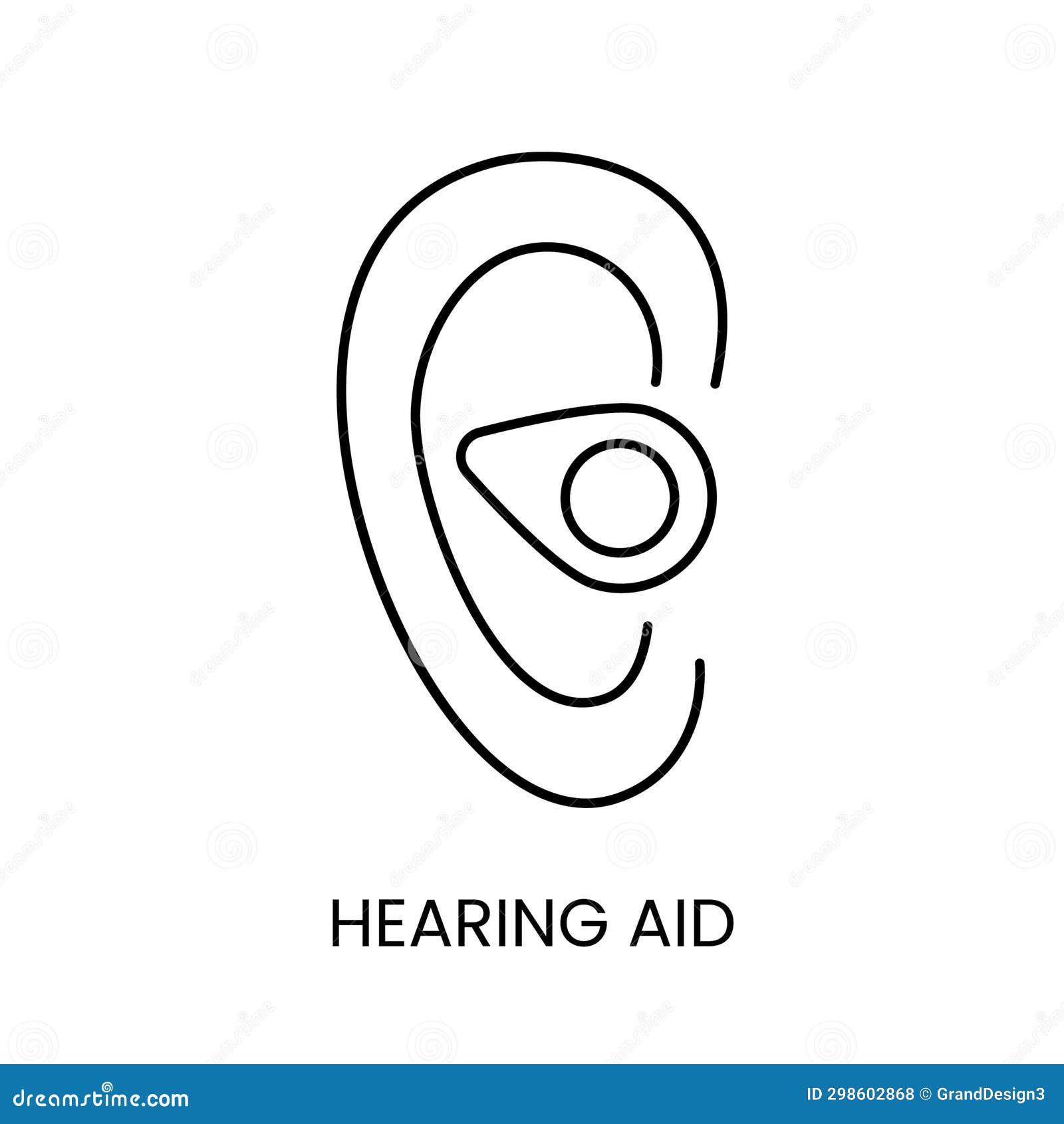 People with Disabilities, Hearing Problems Line Icon Vector Stock ...