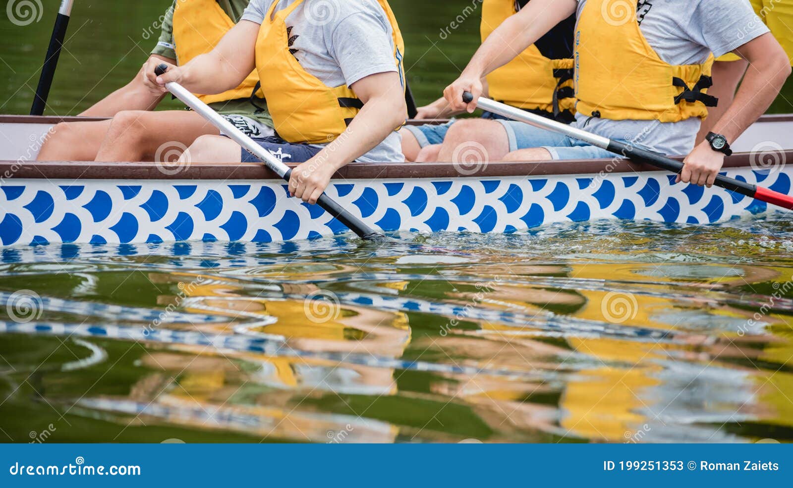 People with Disabilities Sail on a Rowing Boat. Stock Image - Image of ...