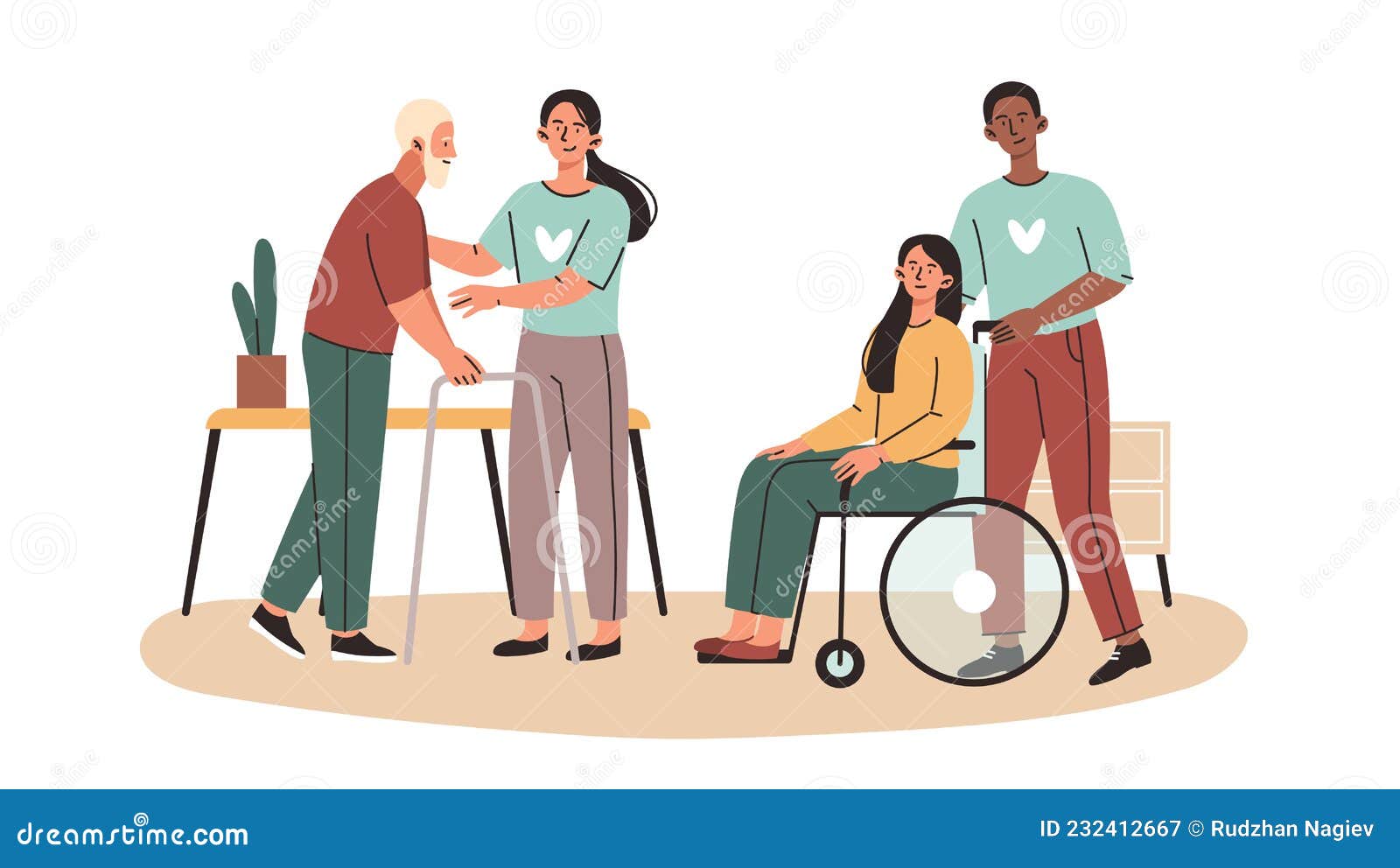 People with disability stock vector. Illustration of special - 232412667