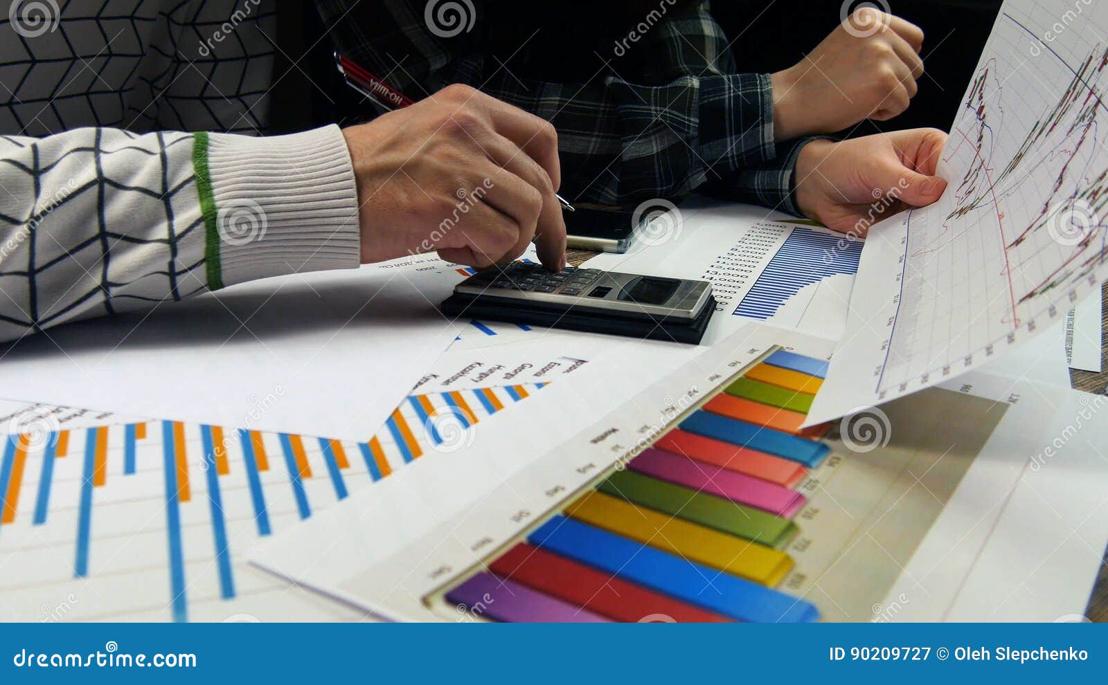 People Discussing Graph and Study Charts Close-up Stock Image - Image ...