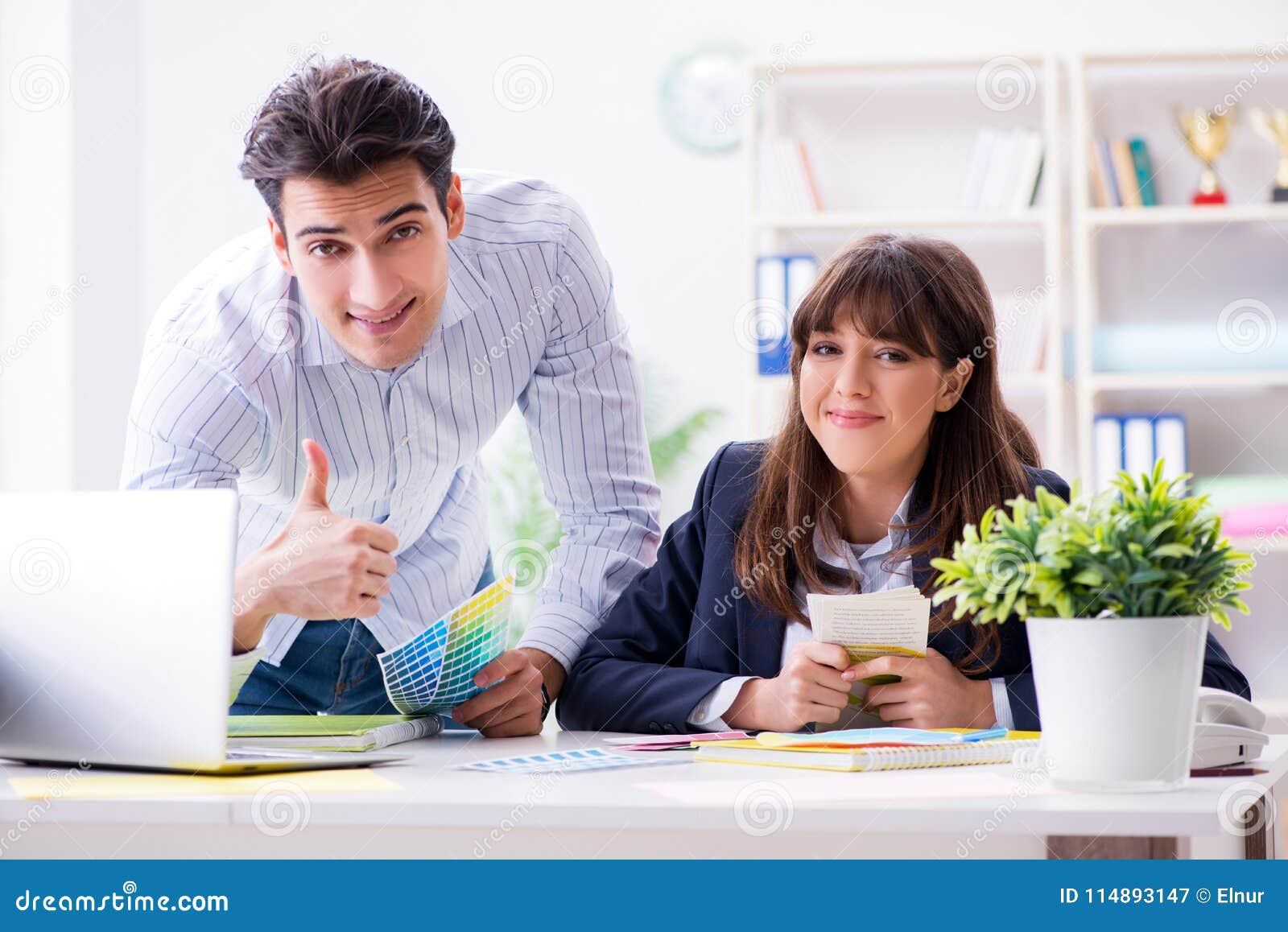 The People Discussing New Design of Project Stock Image - Image of ...