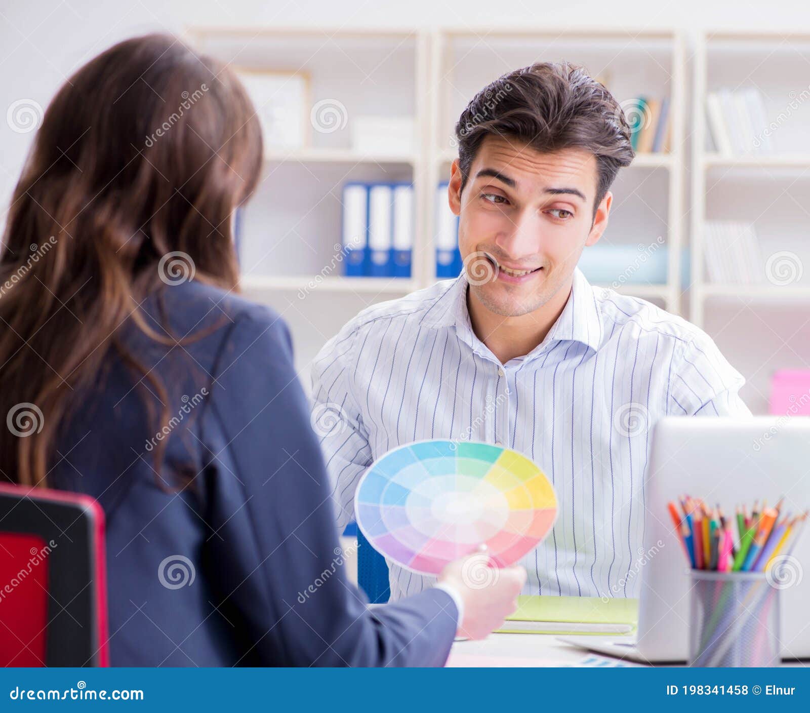 People Discussing New Design of Project Stock Photo - Image of client ...