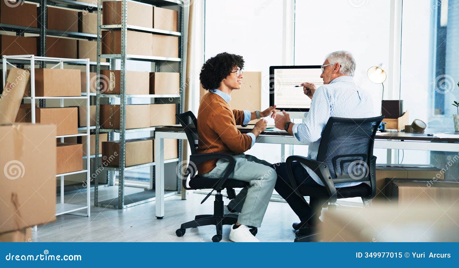 People, Discussion and Computer for Distribution in Office of Schedule ...