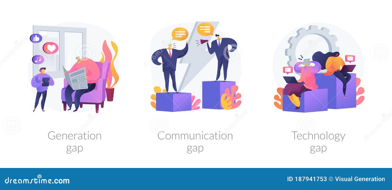 People Diversity Abstract Concept Vector Illustrations. Stock Vector ...