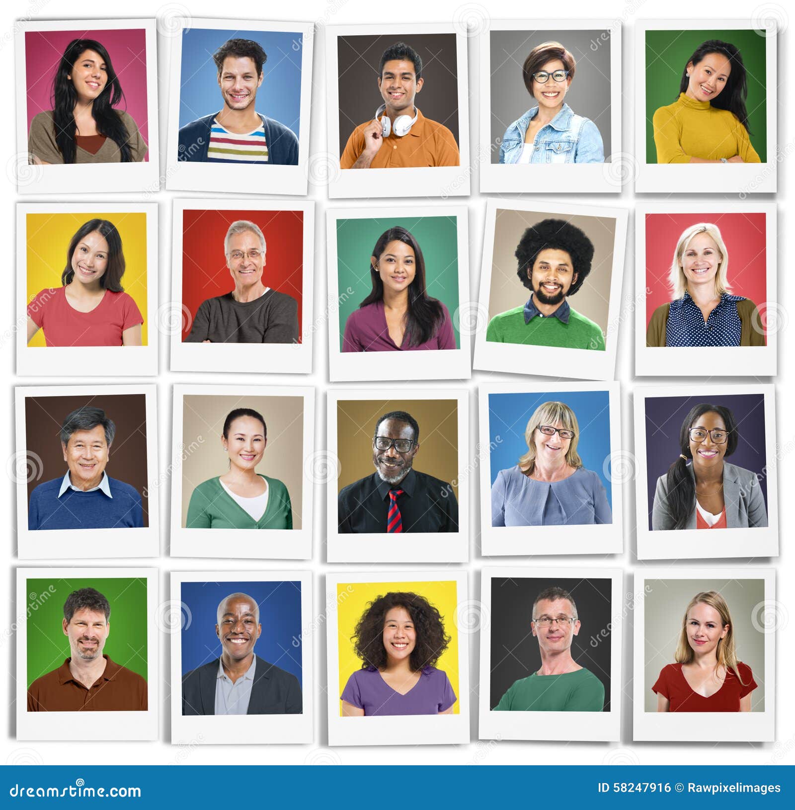 People Diversity Faces Human Face Portrait Community Concept Stock ...