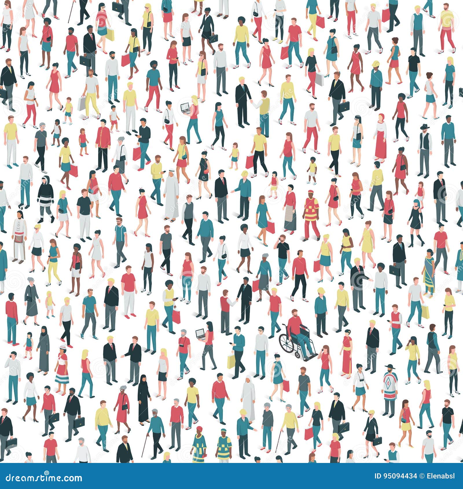 People and Diversity Seamless Pattern Stock Vector - Illustration of ...