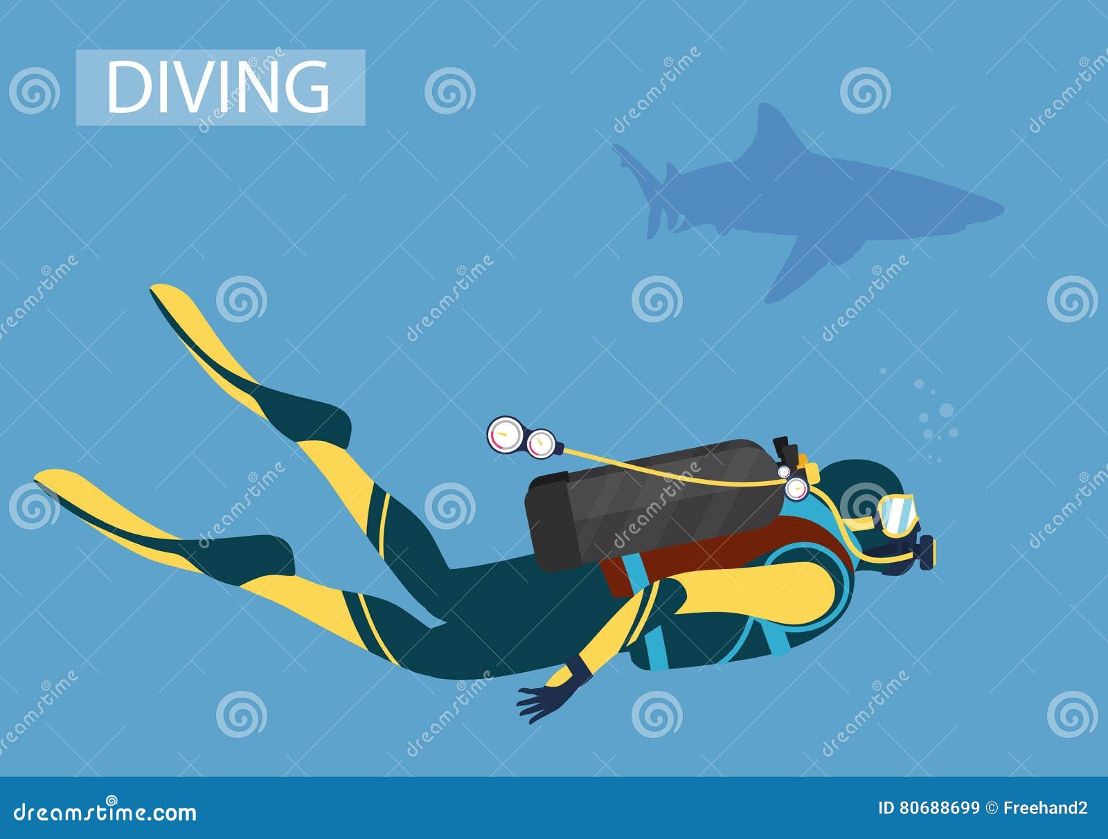 People diving stock illustration. Illustration of leisure - 80688699