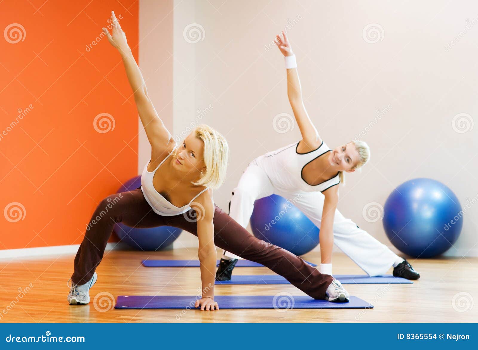 People Doing Fitness Exercise Stock Photo - Image of blue, people: 8365554