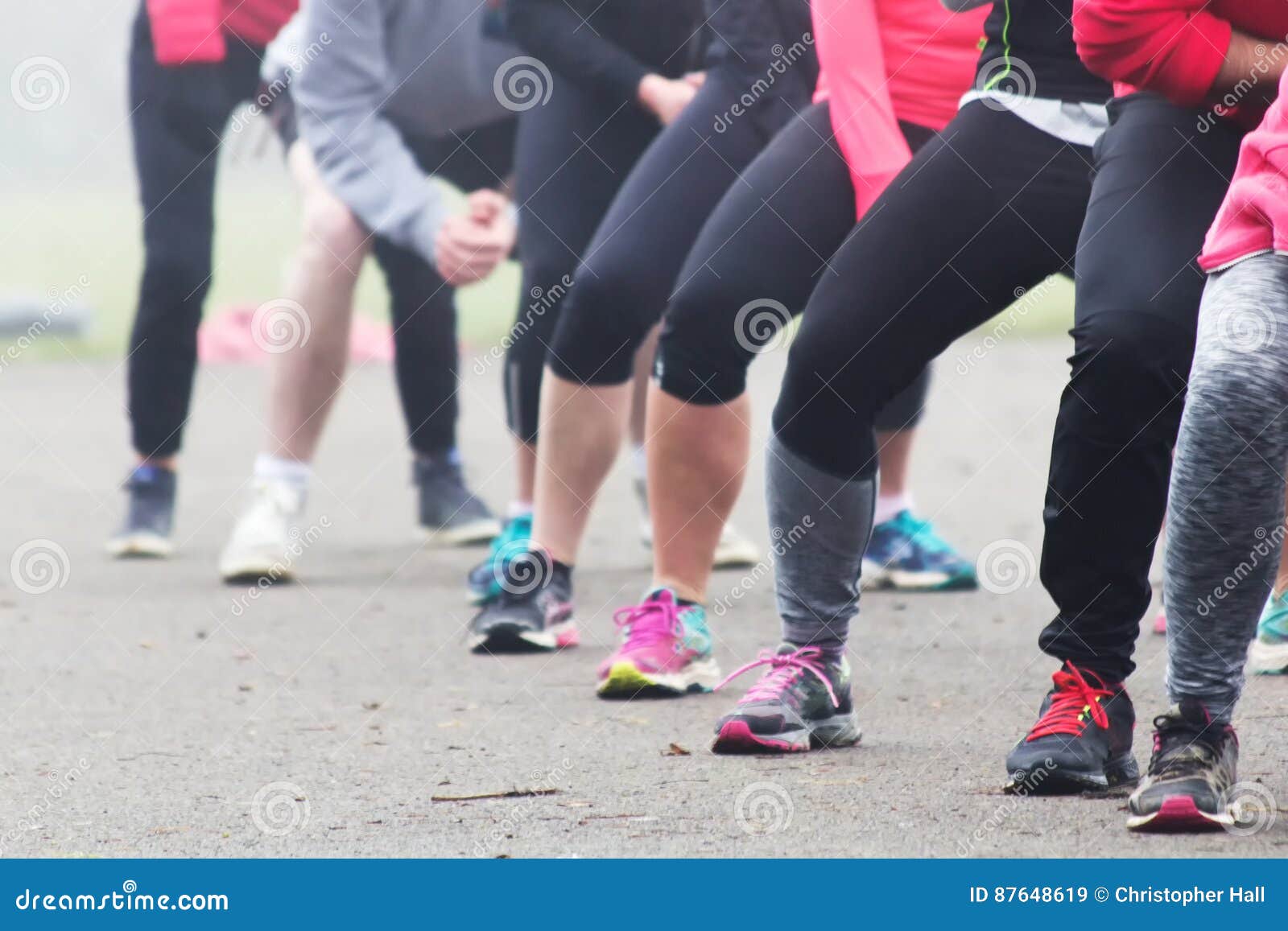 People Doing Keep Fit Exercise in Park Stock Image - Image of twenties ...