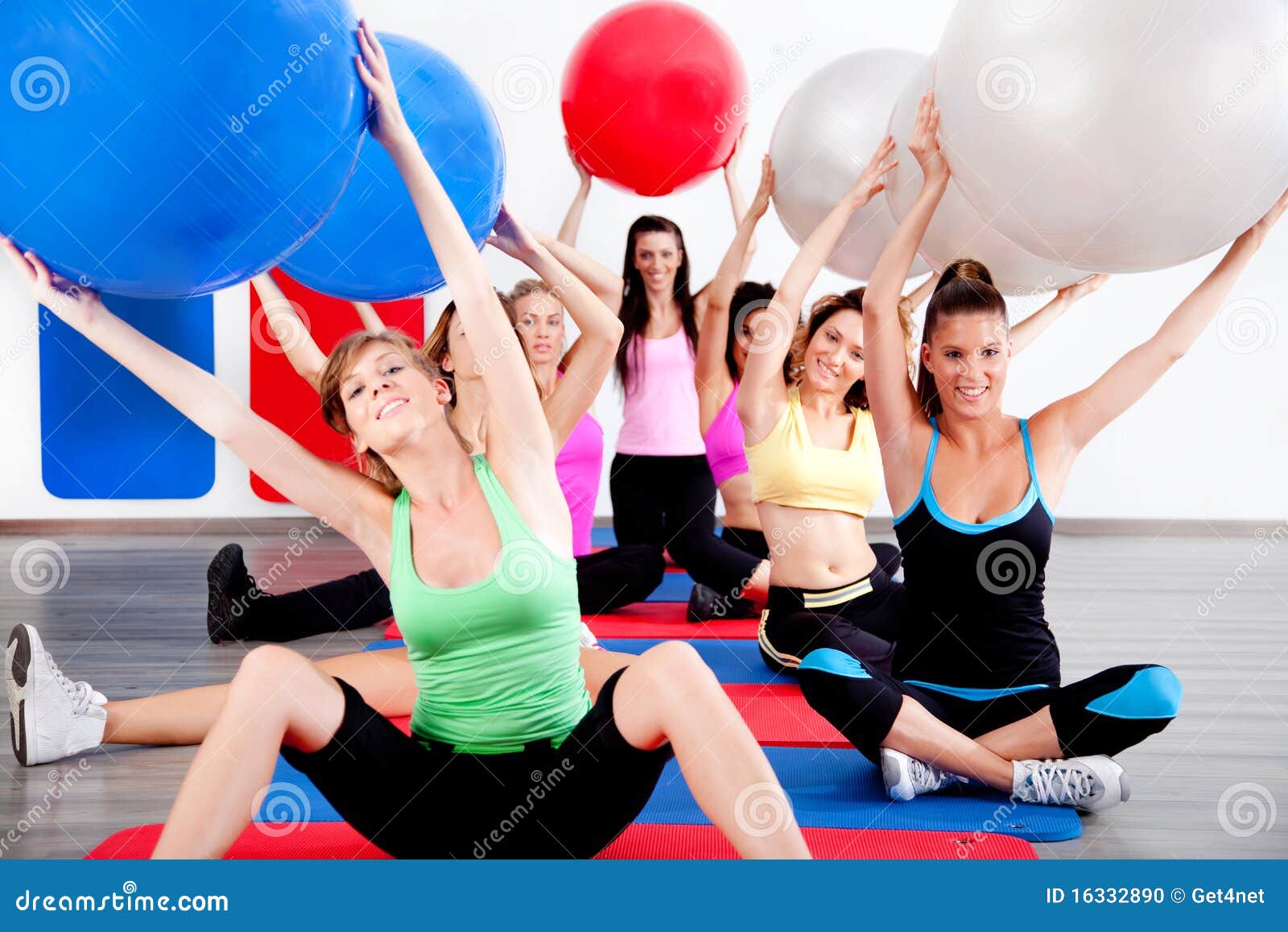 People Doing Stretching Exercise Stock Photo - Image of female ...