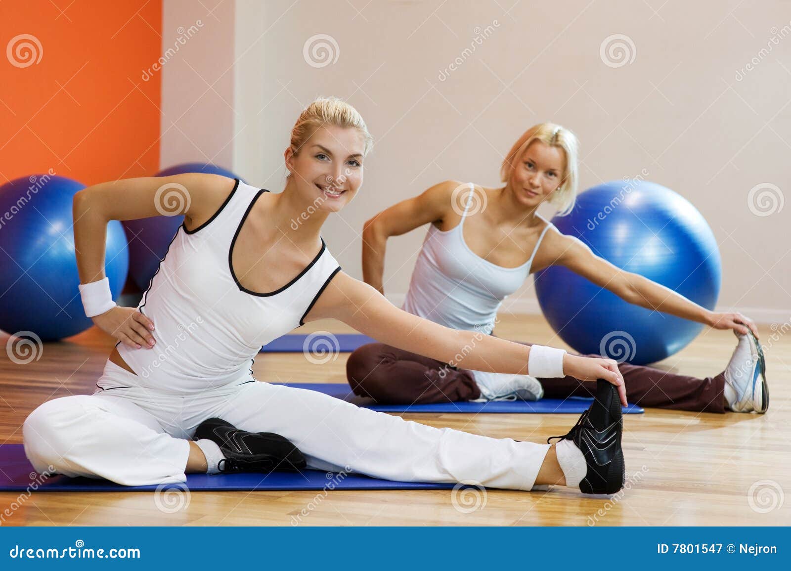 People Doing Stretching Exercise Stock Image - Image of ball, exercise ...