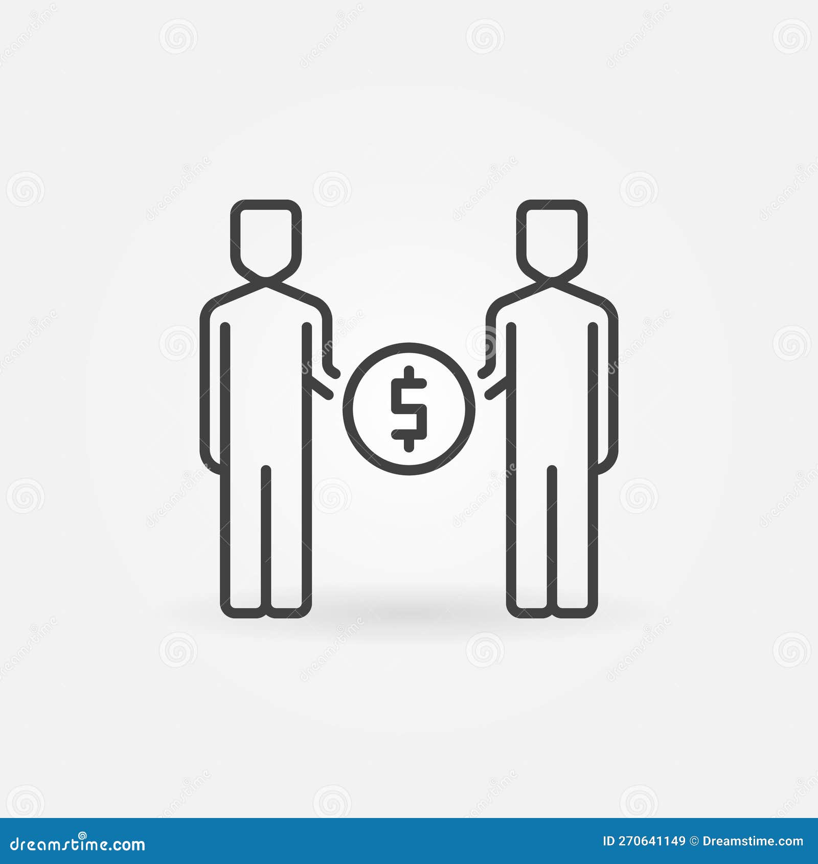 People with Dollar Sign Vector Corruption Concept Linear Icon Stock ...