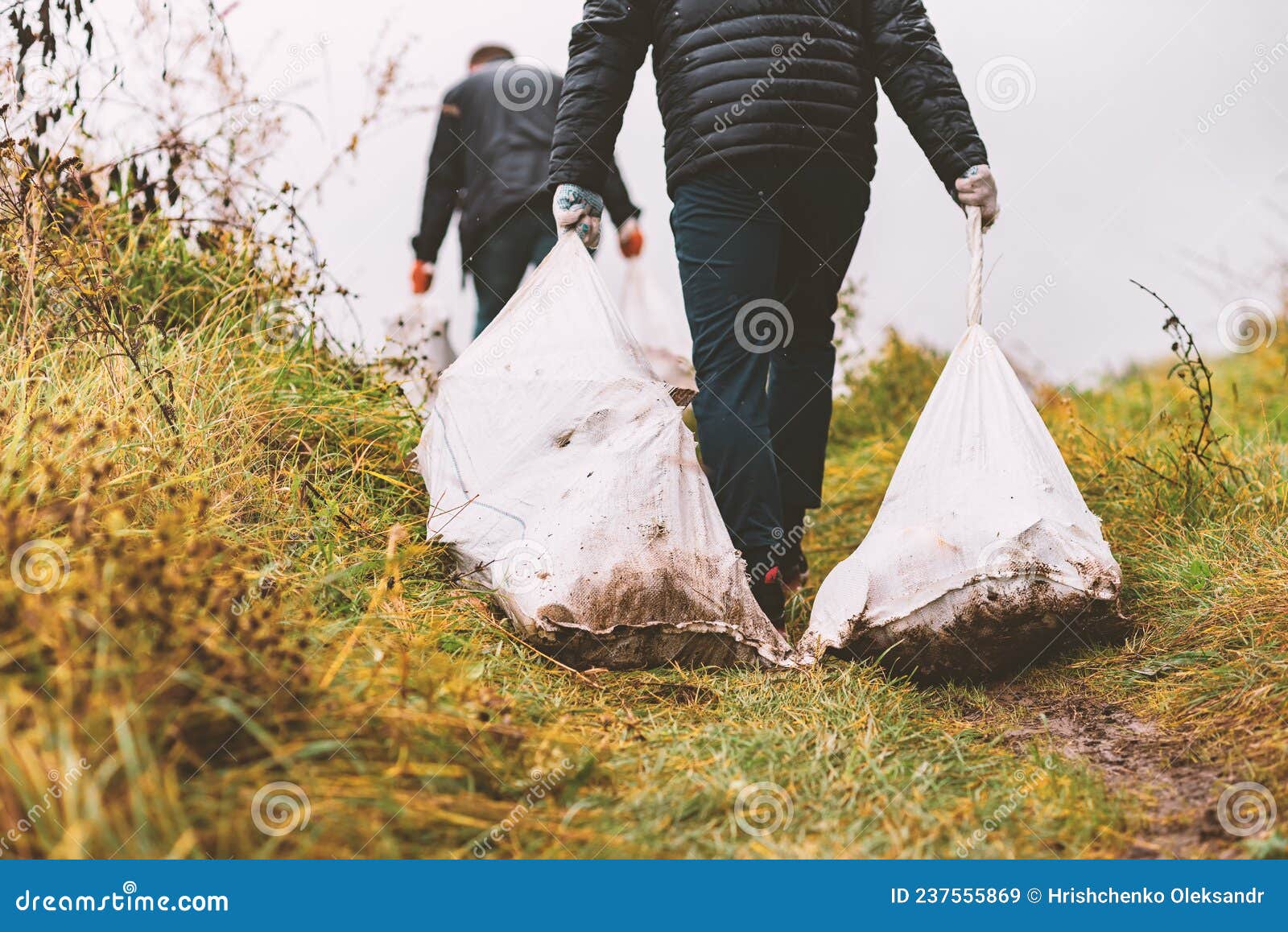 People are Dragging Bags of Rubbish Stock Image - Image of issues ...
