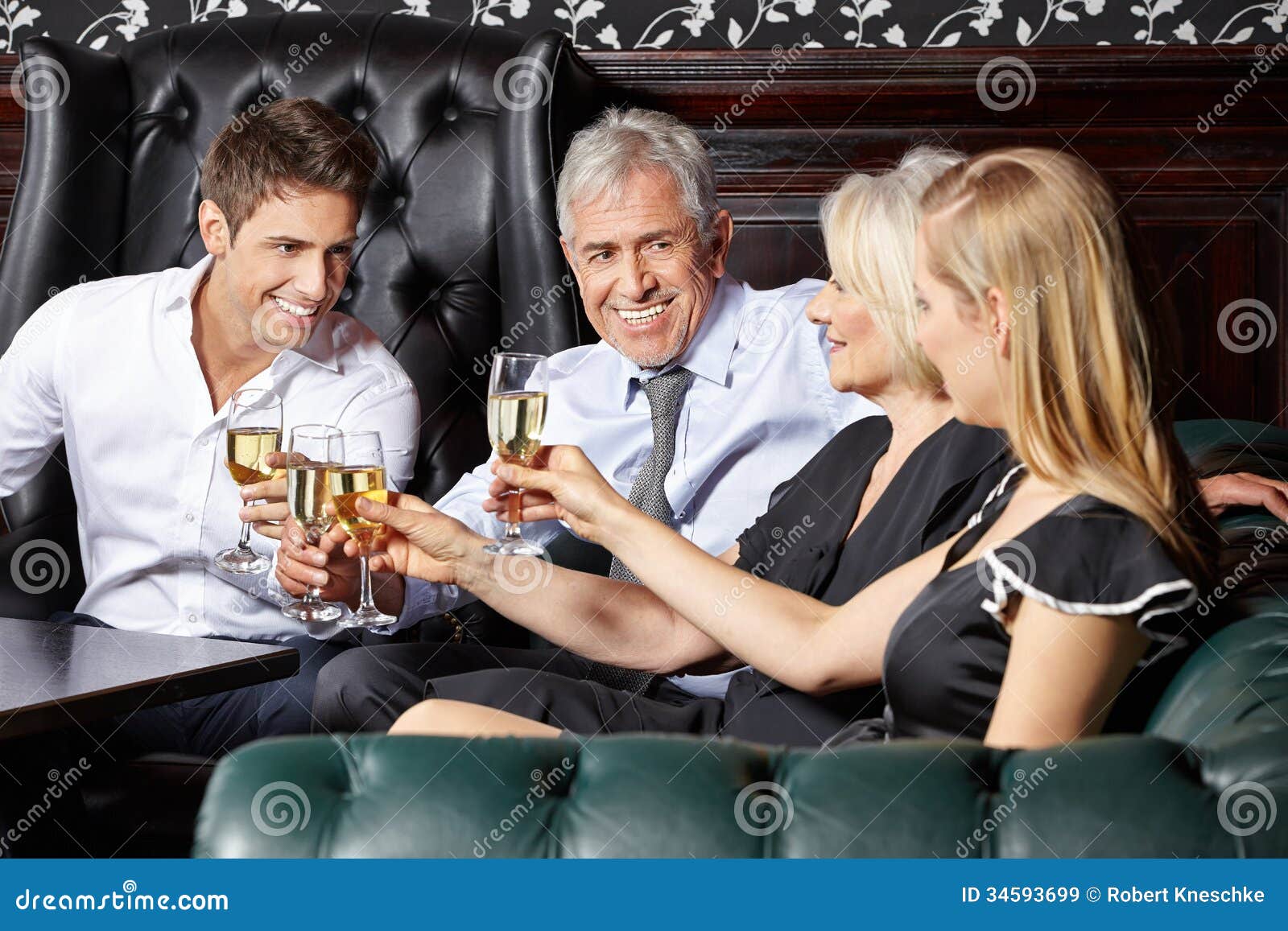People Drinking Champagne at Stock Image - Image of couple, family ...