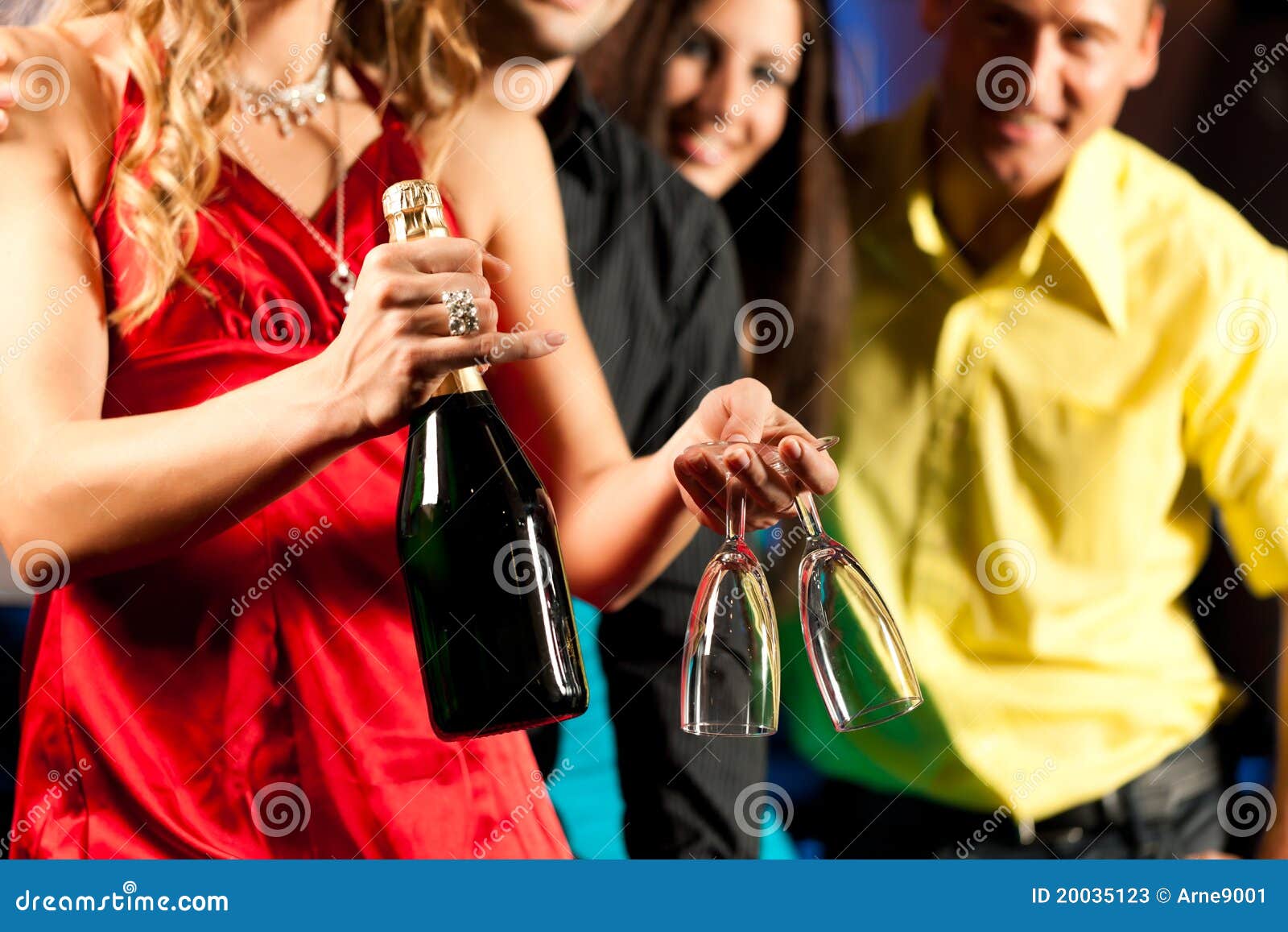 People with Drinks in Bar or Club Stock Image - Image of night ...