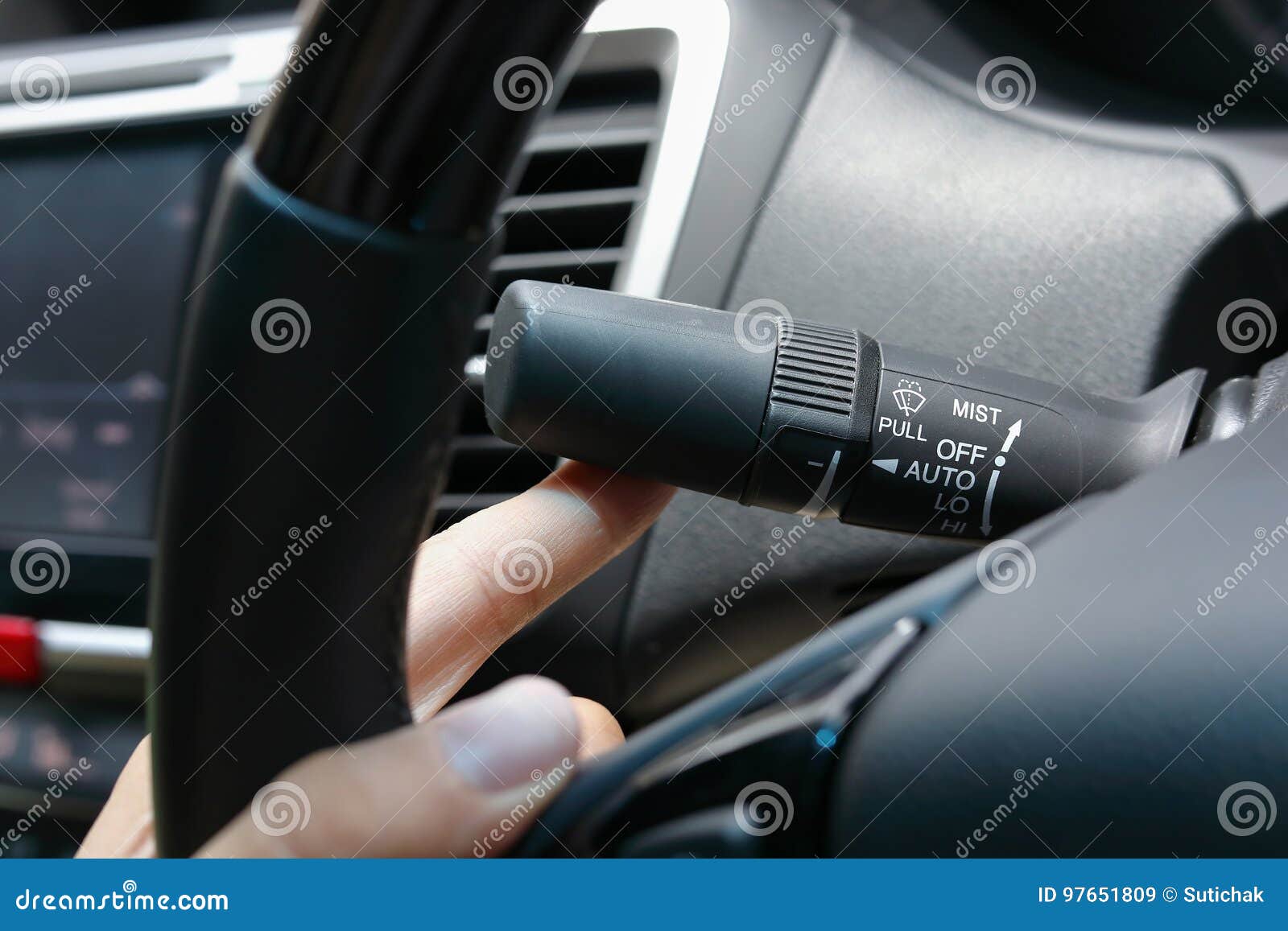 Car Wiper Controller. Automobile Windshield Wipers Switch Stock ...