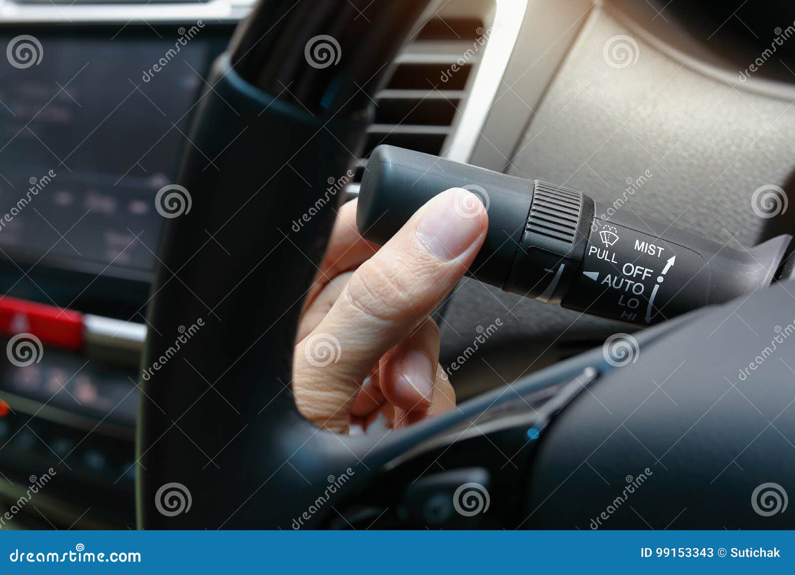 Car Wiper Controller. Automobile Windshield Wipers Switch Stock ...