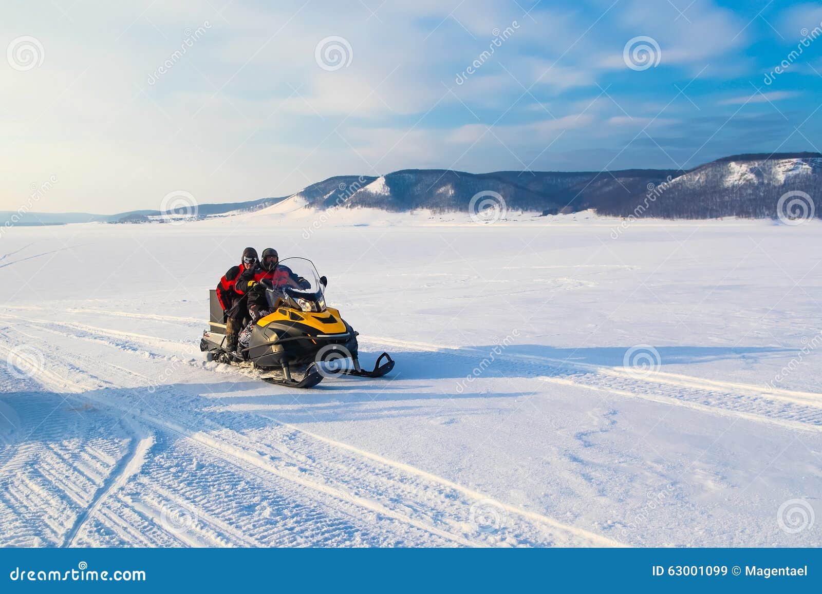 People Driving Snowmobile in Winter Mountain Editorial Stock Image ...